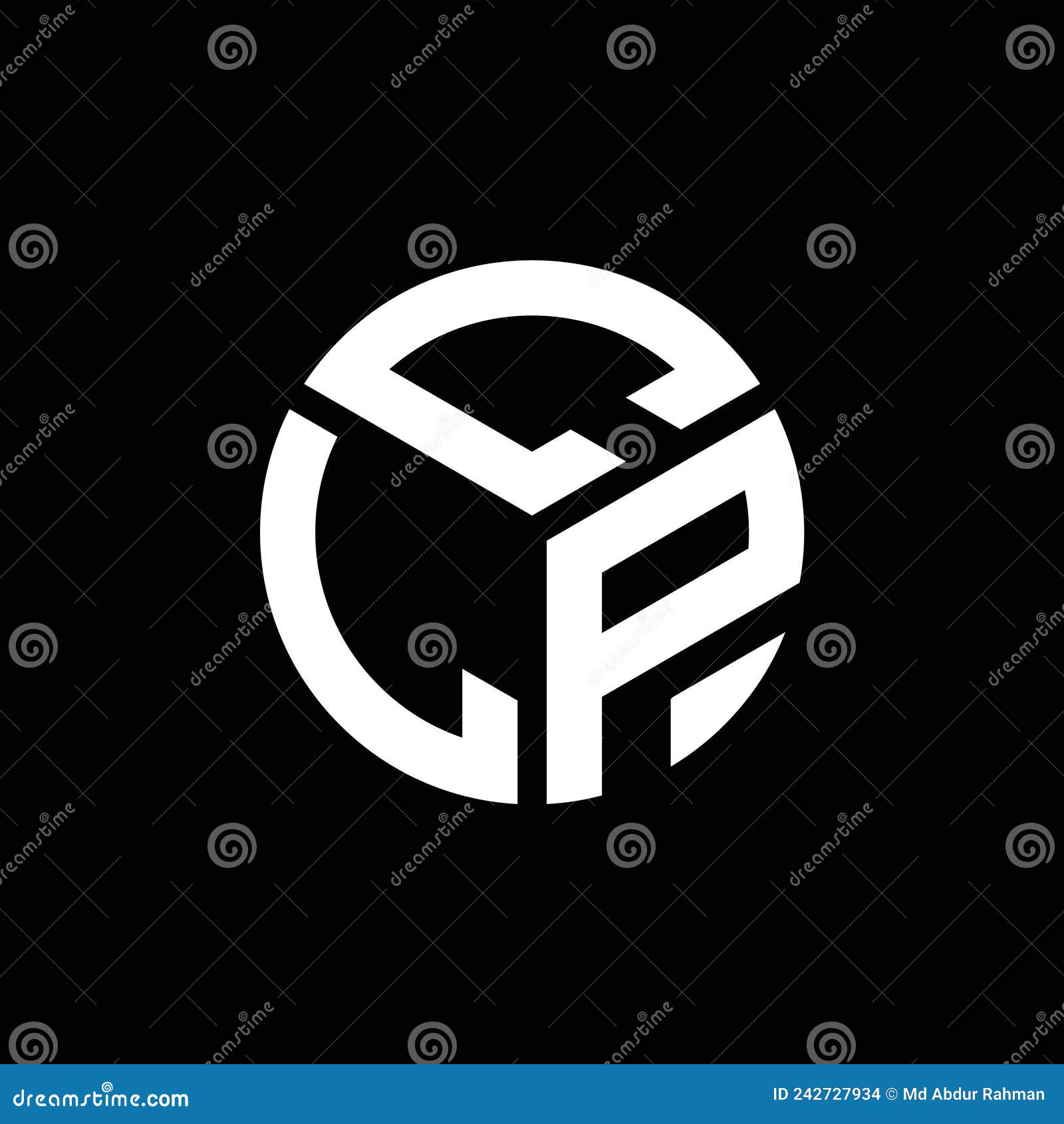 CLP Letter Logo Design on Black Background. CLP Creative Initials ...
