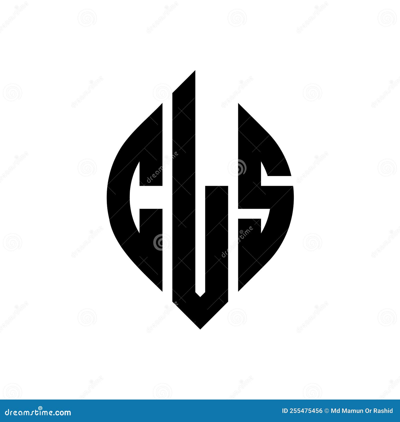 CLS Circle Letter Logo Design with Circle and Ellipse Shape. CLS Ellipse Letters with ...