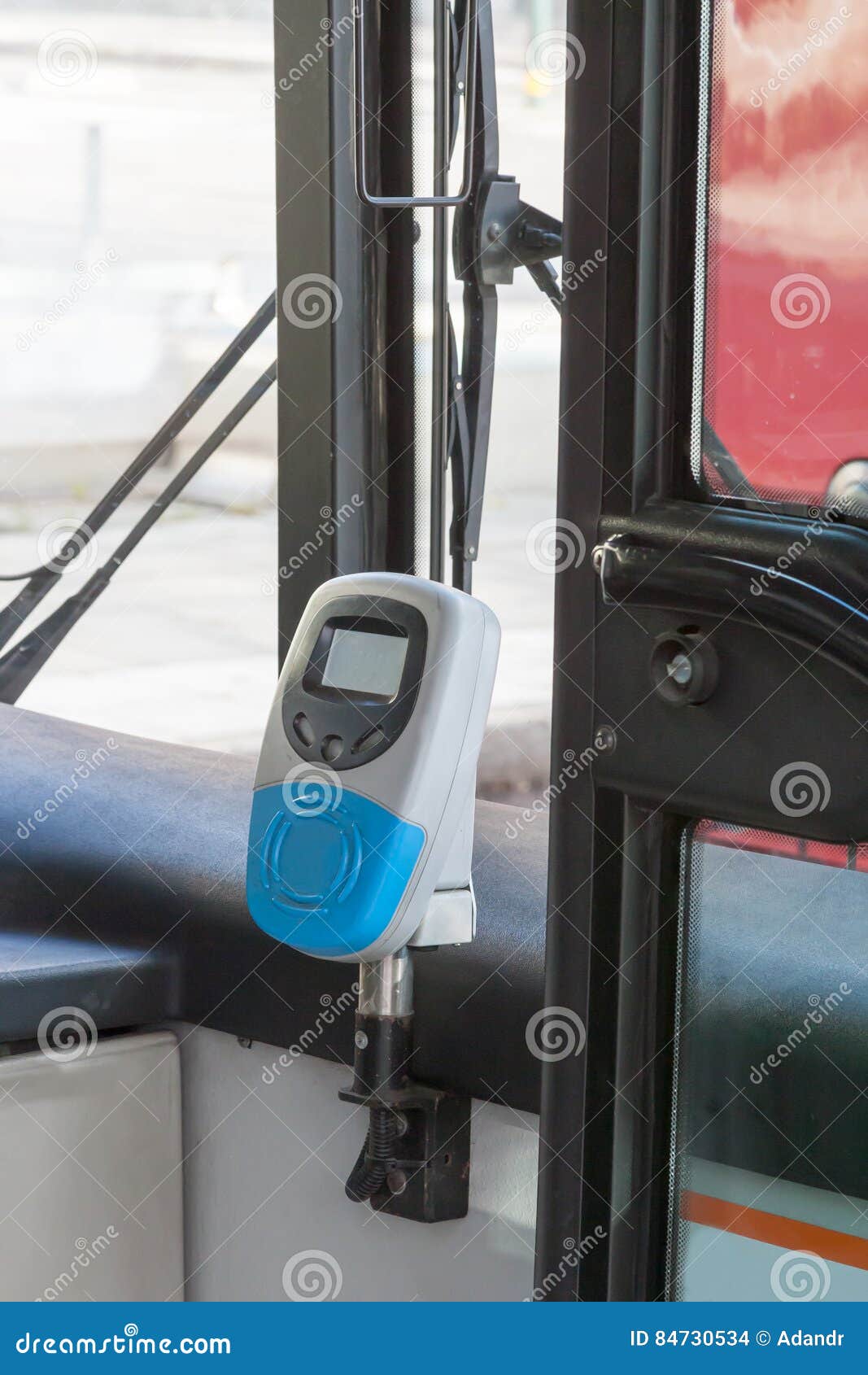 Clsoe-up View of Ticket Reader Onboard Stock Photo - Image of device ...