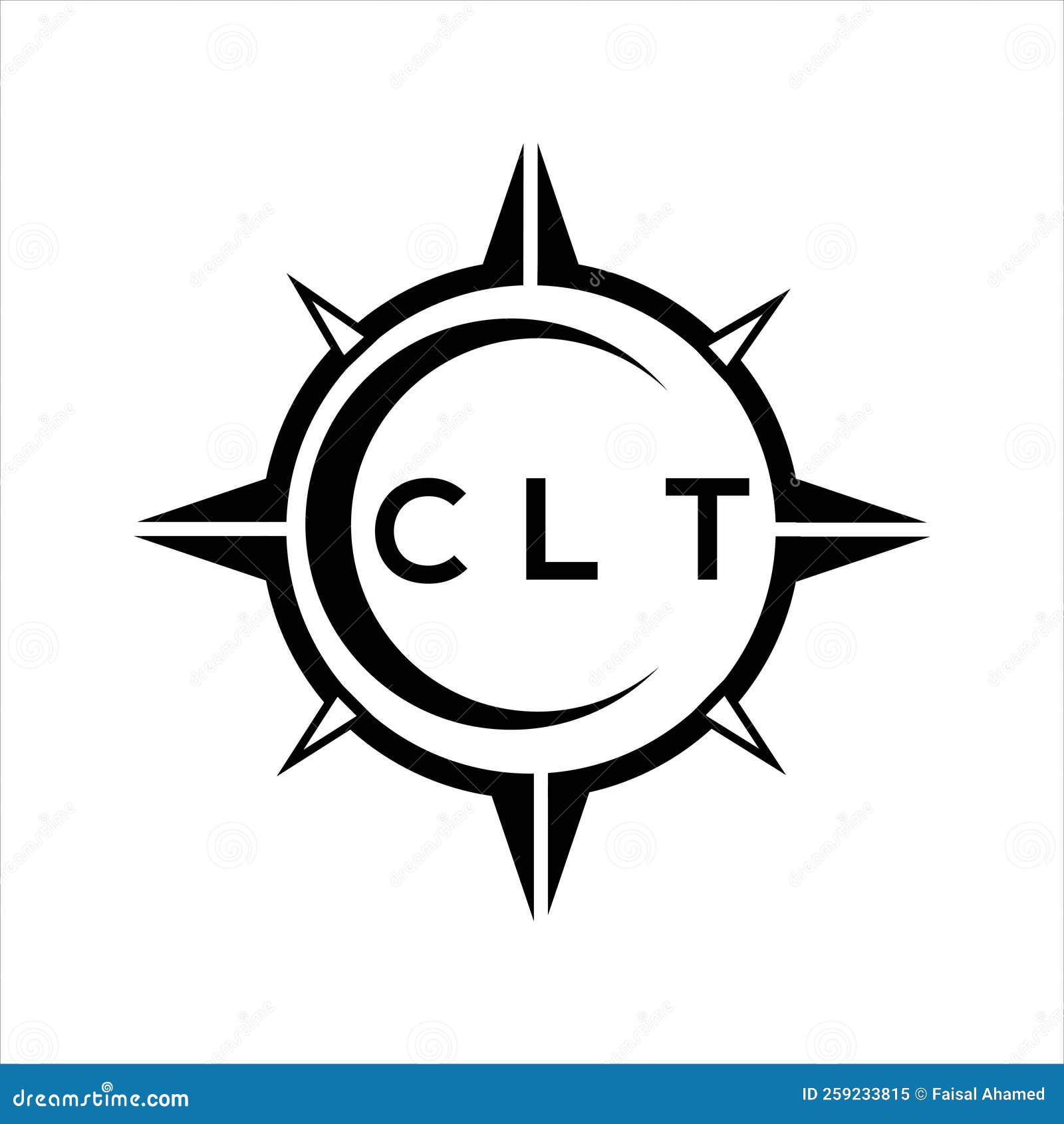 CLT Abstract Technology Circle Setting Logo Design on White Background ...