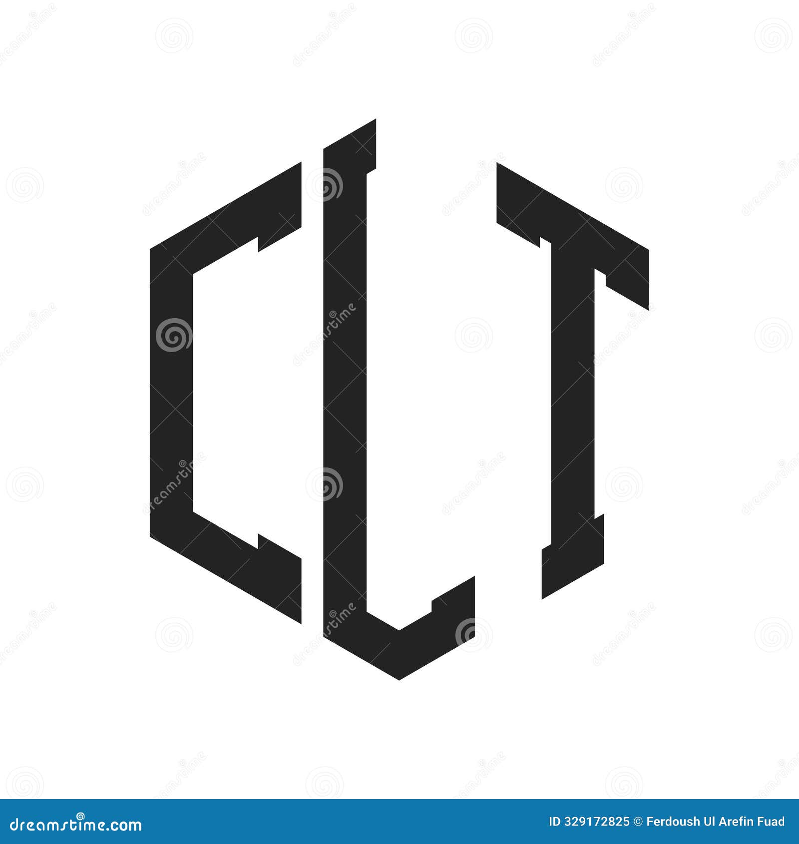 CLT Logo Design. Initial Letter CLT Monogram Logo Using Hexagon Shape ...