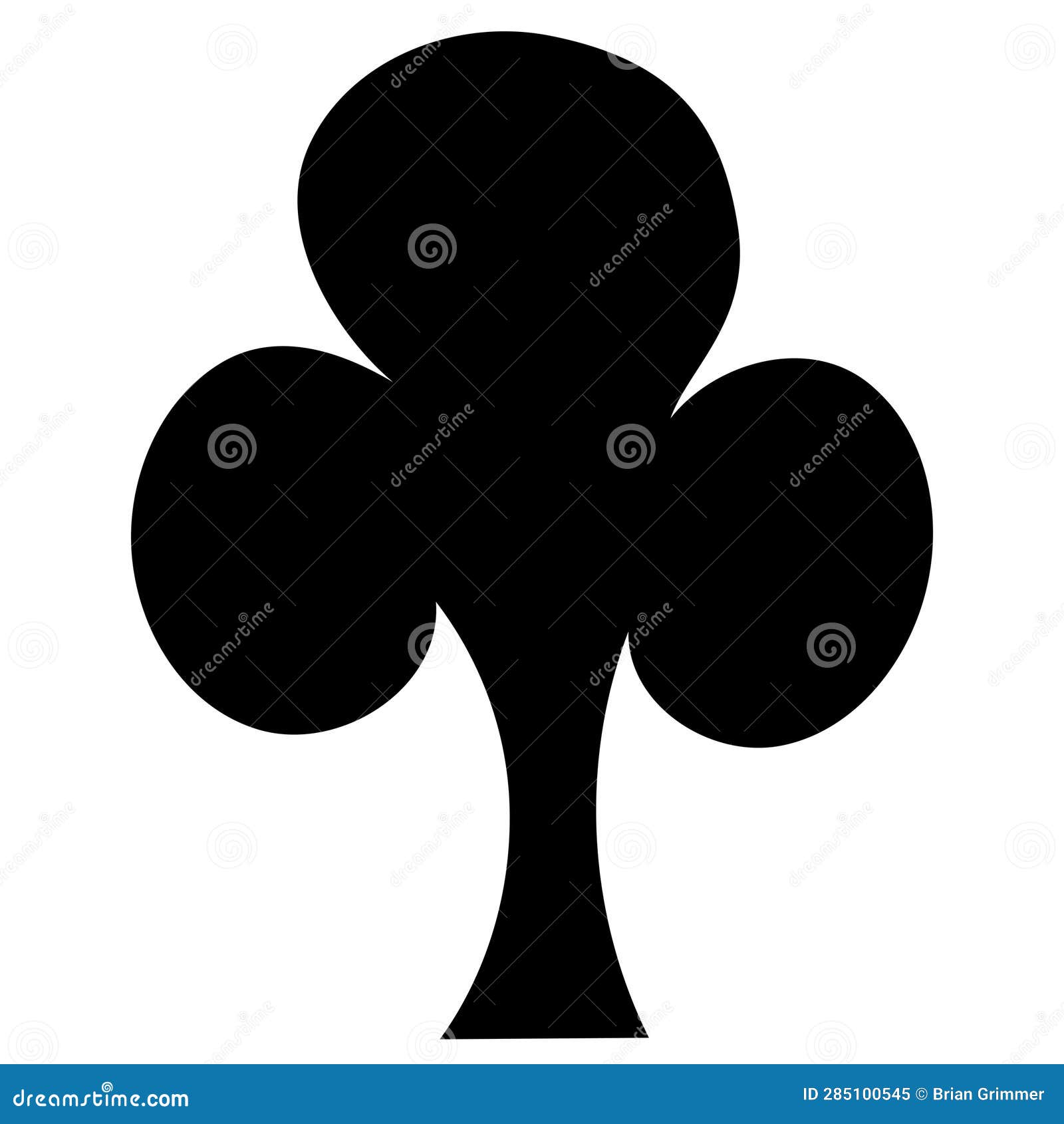 A hand-drawn club symbol stock illustration. Illustration of cards ...