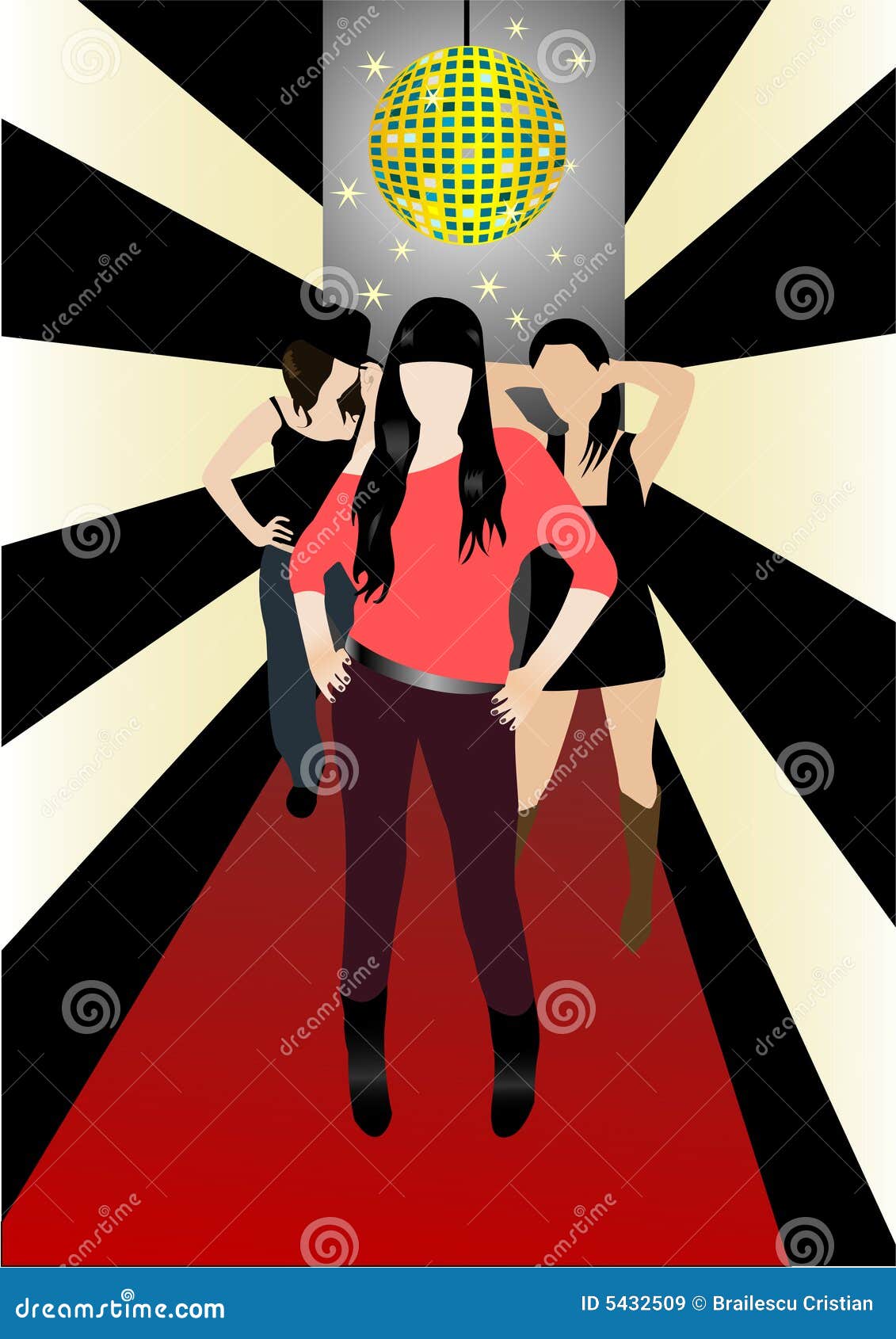 In the club stock vector. Illustration of discotheque - 5432509