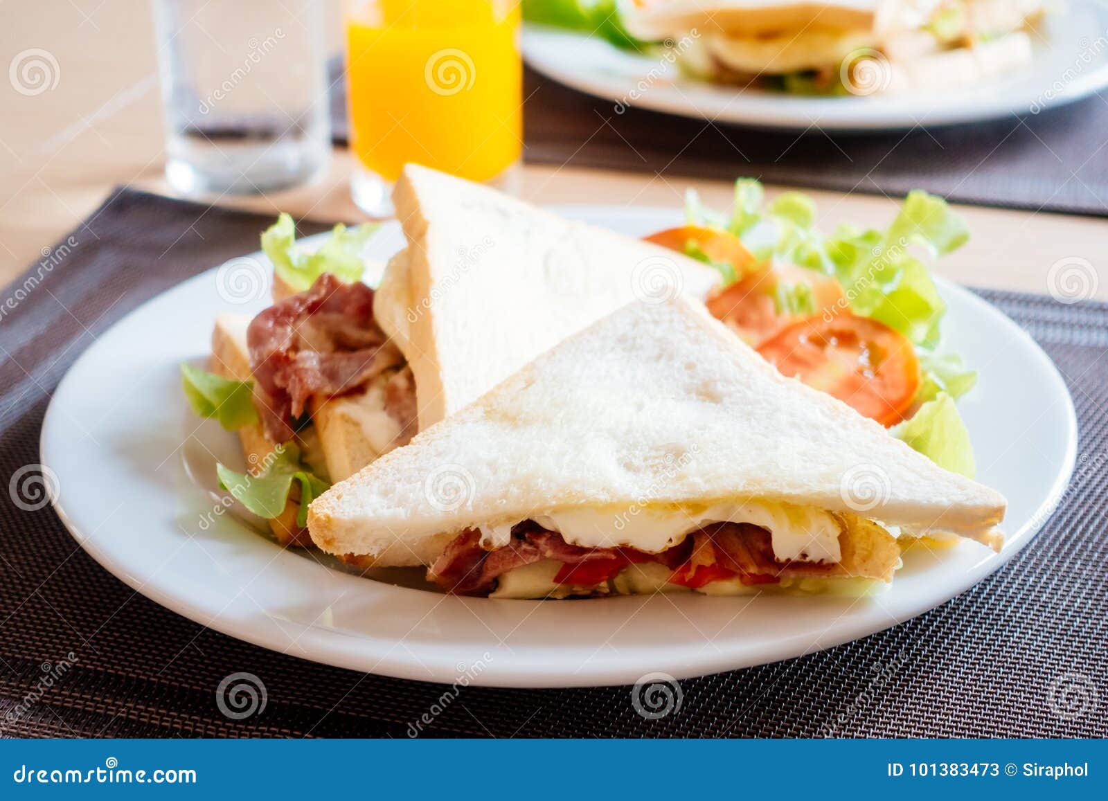 Club bread and sandwiches stock image. Image of lunch - 101383473