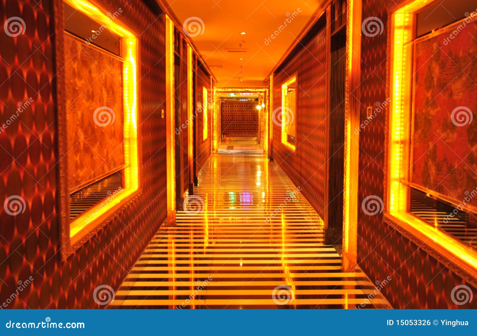 Club Corridor stock photo. Image of comfortable, inside - 15053326