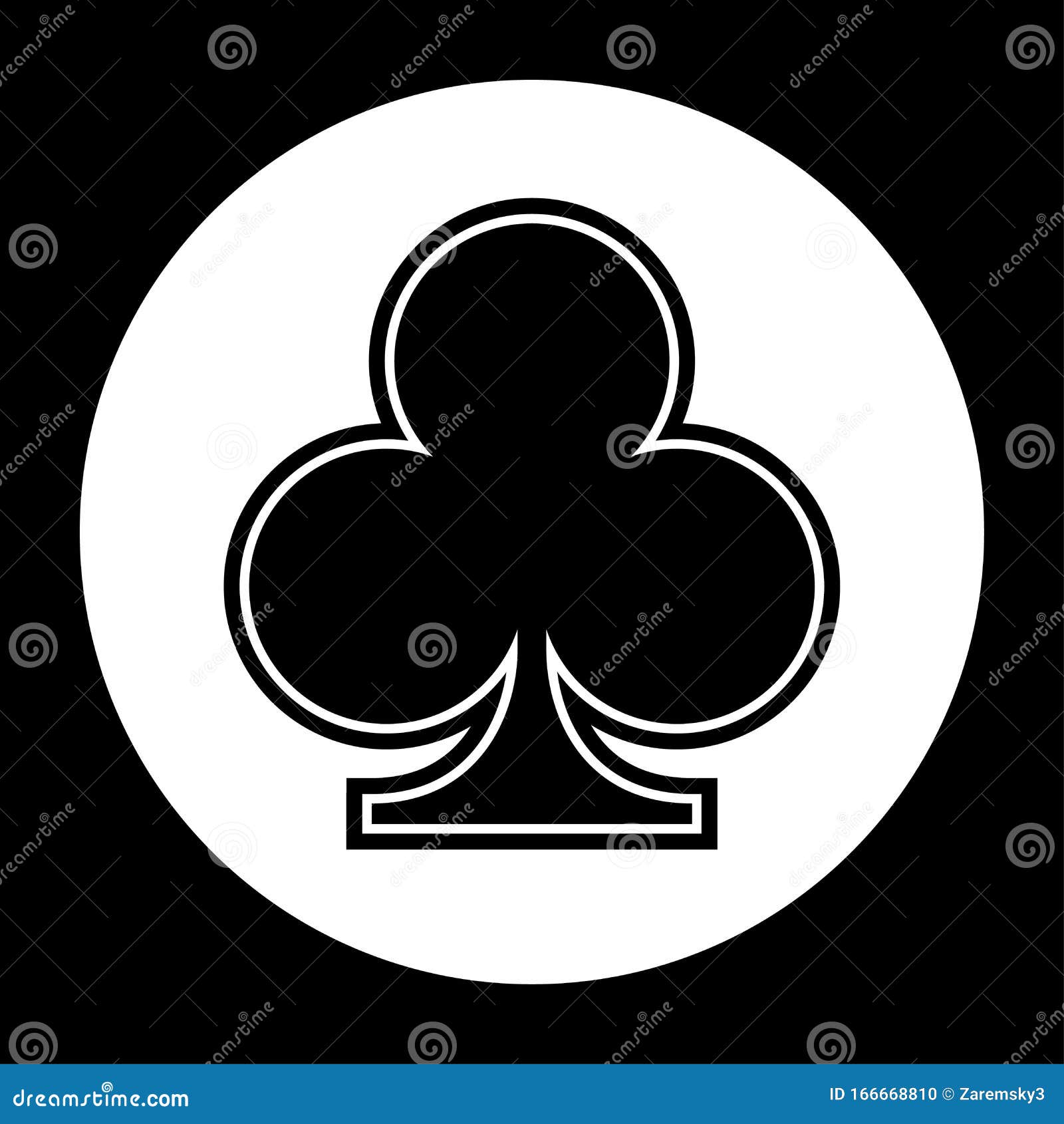 Club Icon Black and White Vector Illustration Stock Vector ...