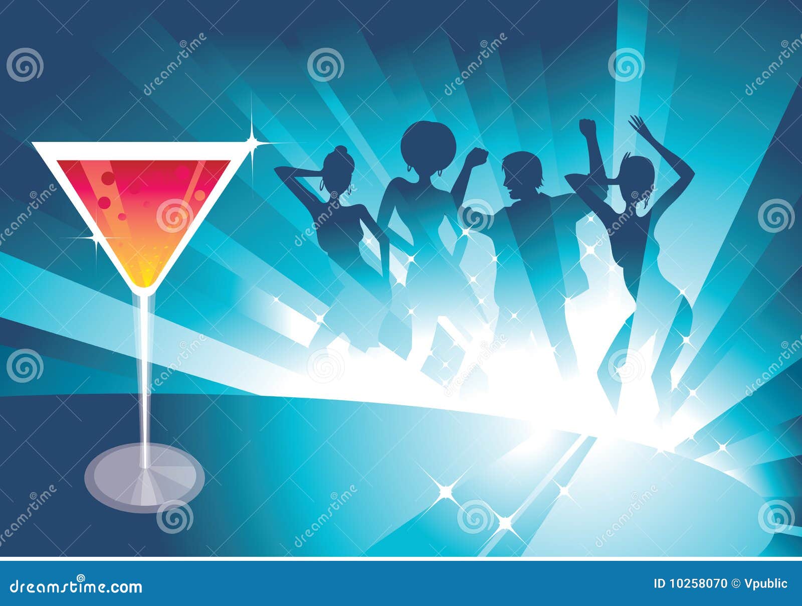 Club Life stock vector. Illustration of spot, nightclub - 10258070