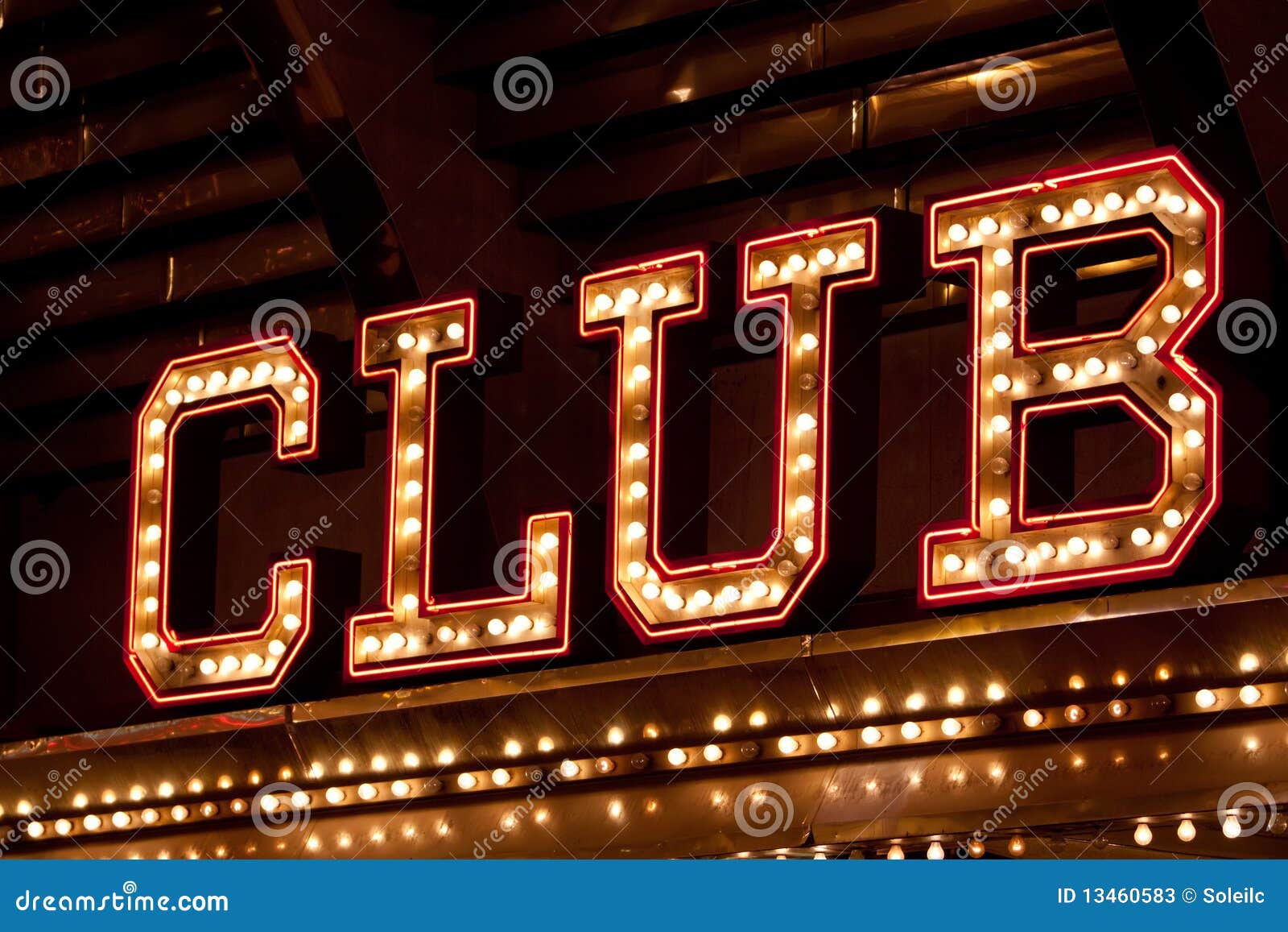 Club neon sign stock image. Image of color, nightlife - 13460583