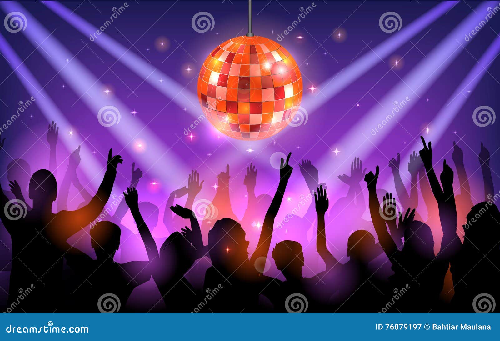Club Party with Dancing People Stock Vector - Illustration of clubbing ...
