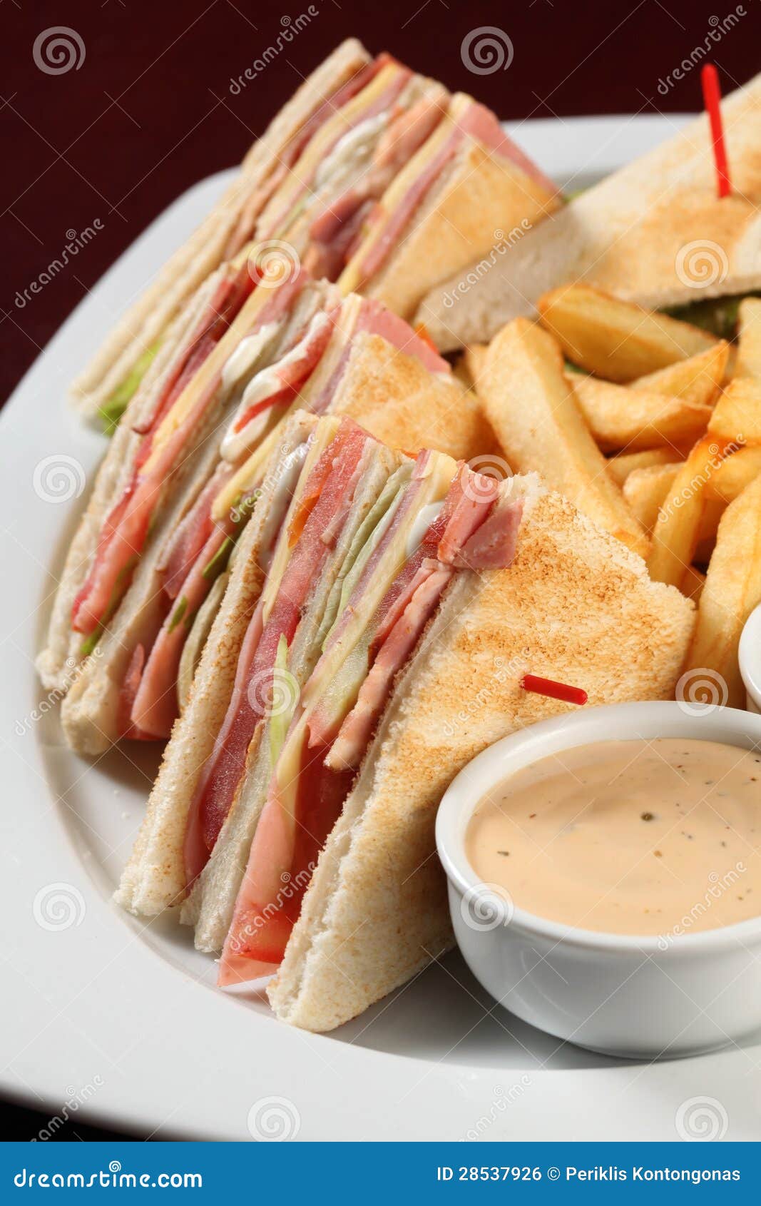 Club sandwich stock photo. Image of sauce, cheese, sandwich - 28537926