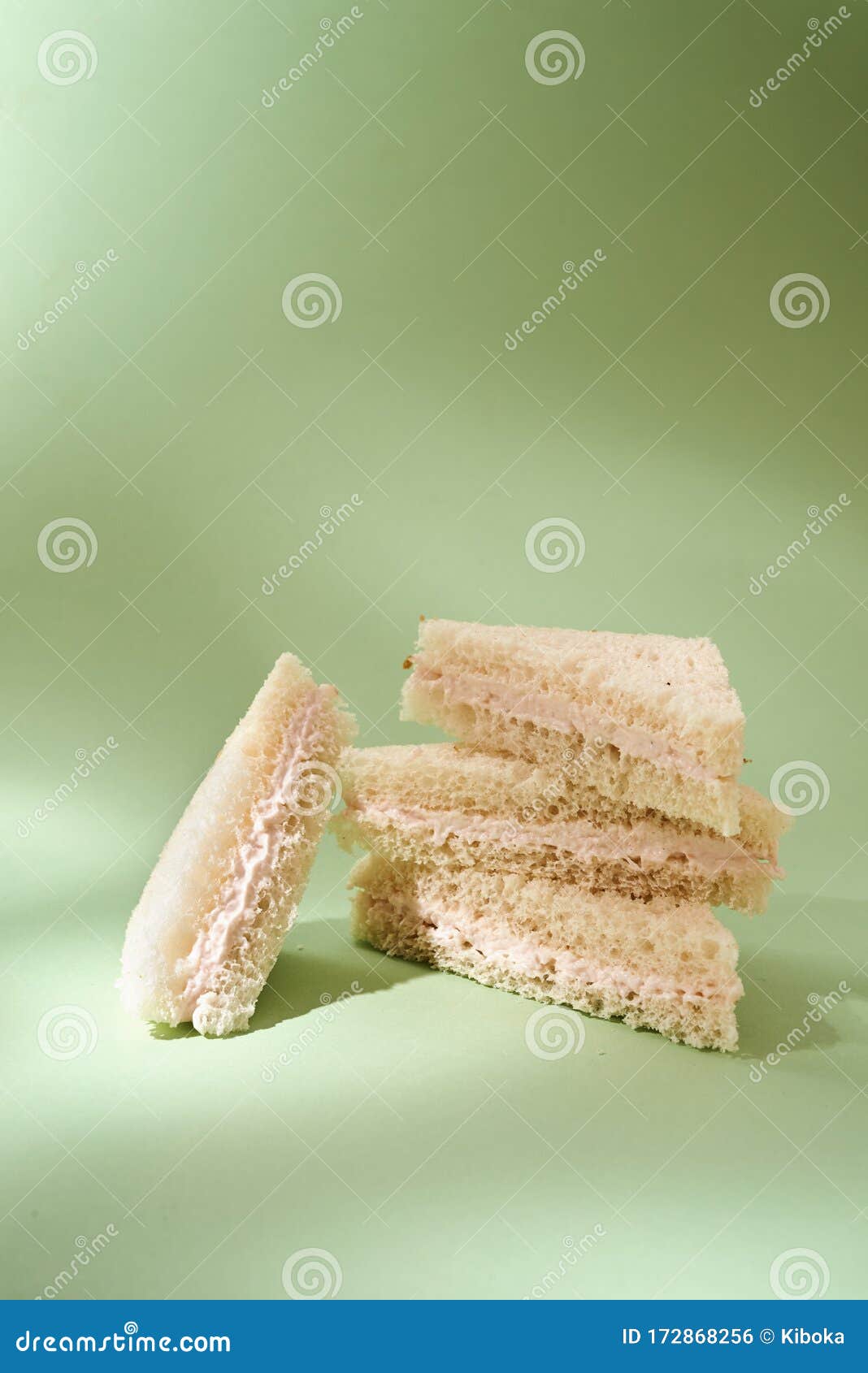 Club Sandwich with Fish Paste Stock Photo - Image of fish, clubsandwich ...