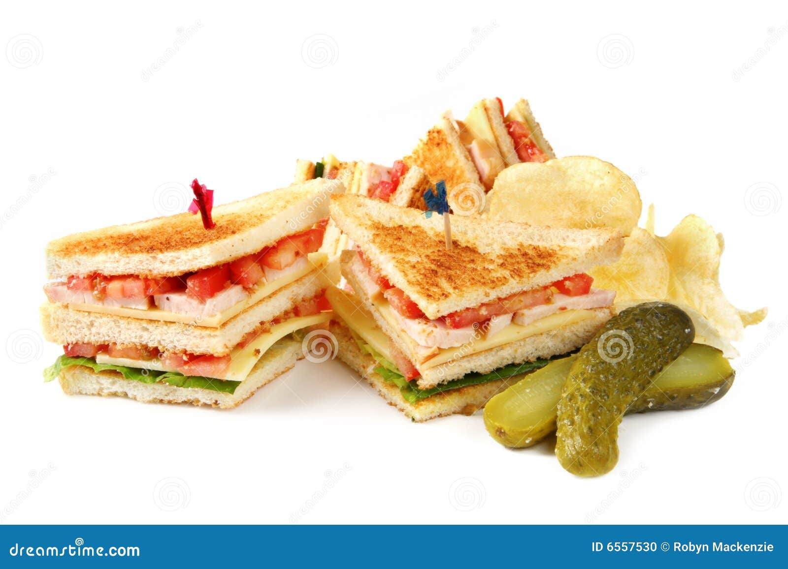 Club Sandwiches stock photo. Image of potato, white, horizontal - 6557530