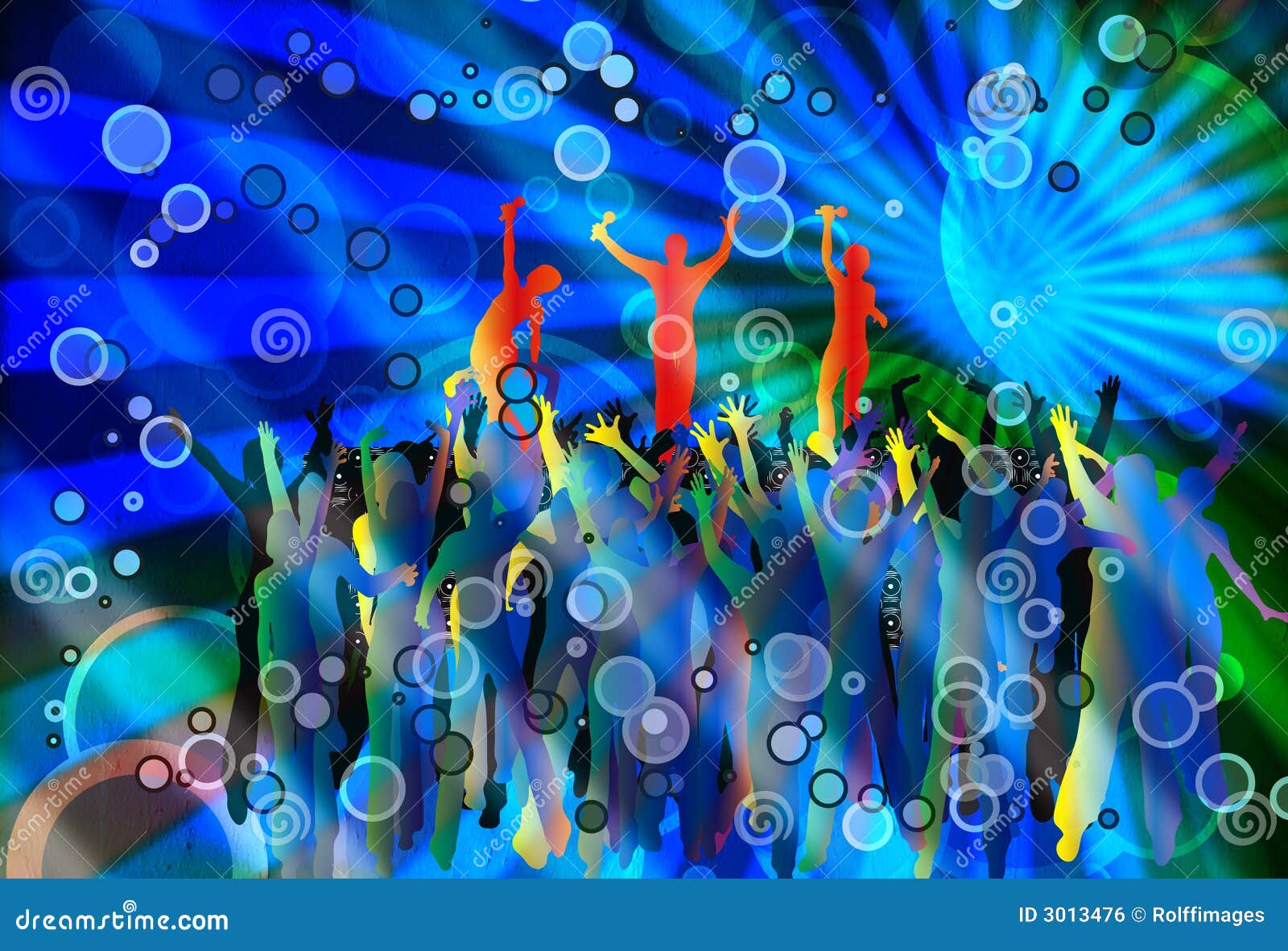 Club Scene stock illustration. Illustration of jump, abstract - 3013476