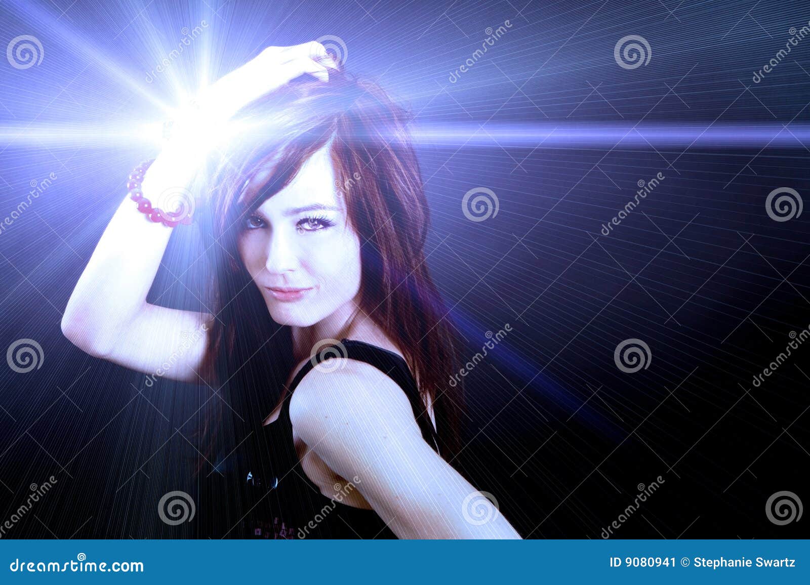 Club woman stock image. Image of light, beauty, pleasure - 9080941