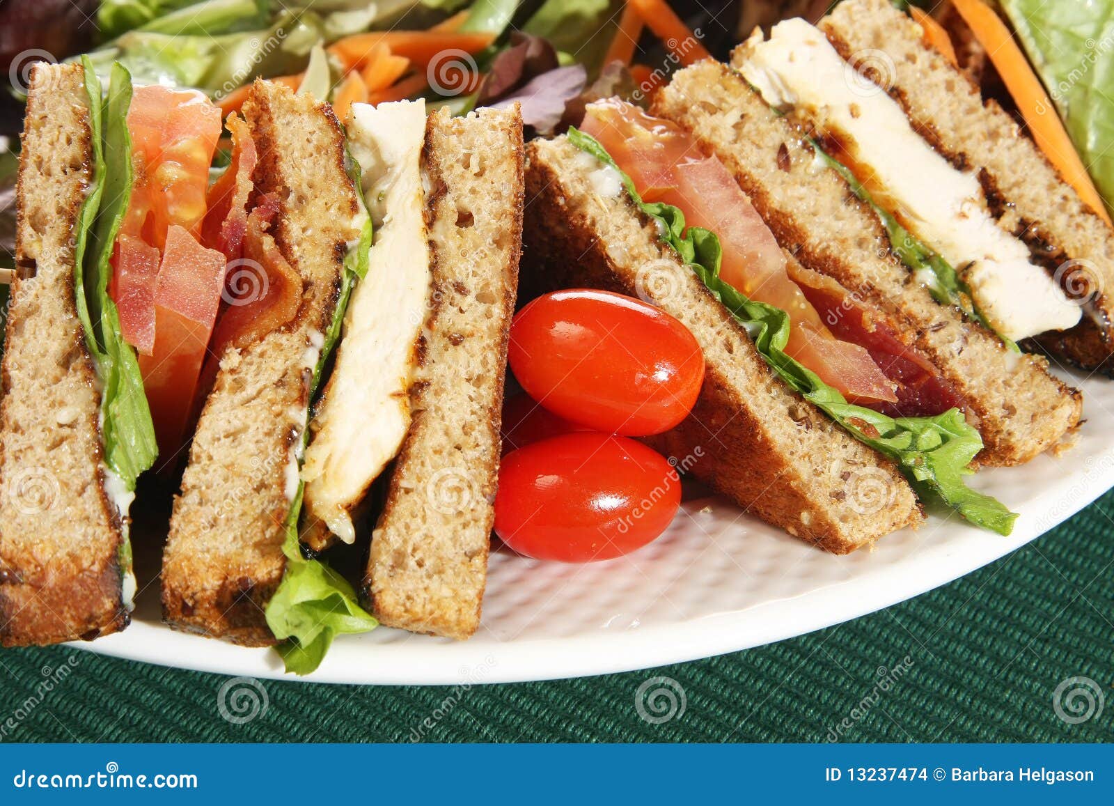 Clubhouse sandwich stock photo. Image of chicken, close - 13237474