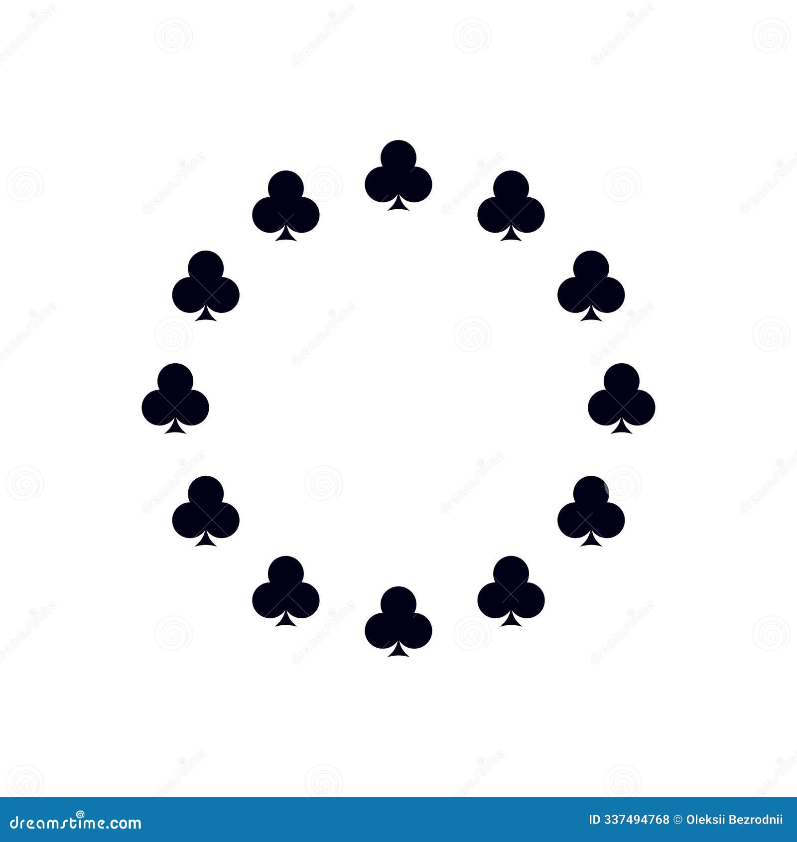 Clubs circle frame. stock illustration. Illustration of template ...