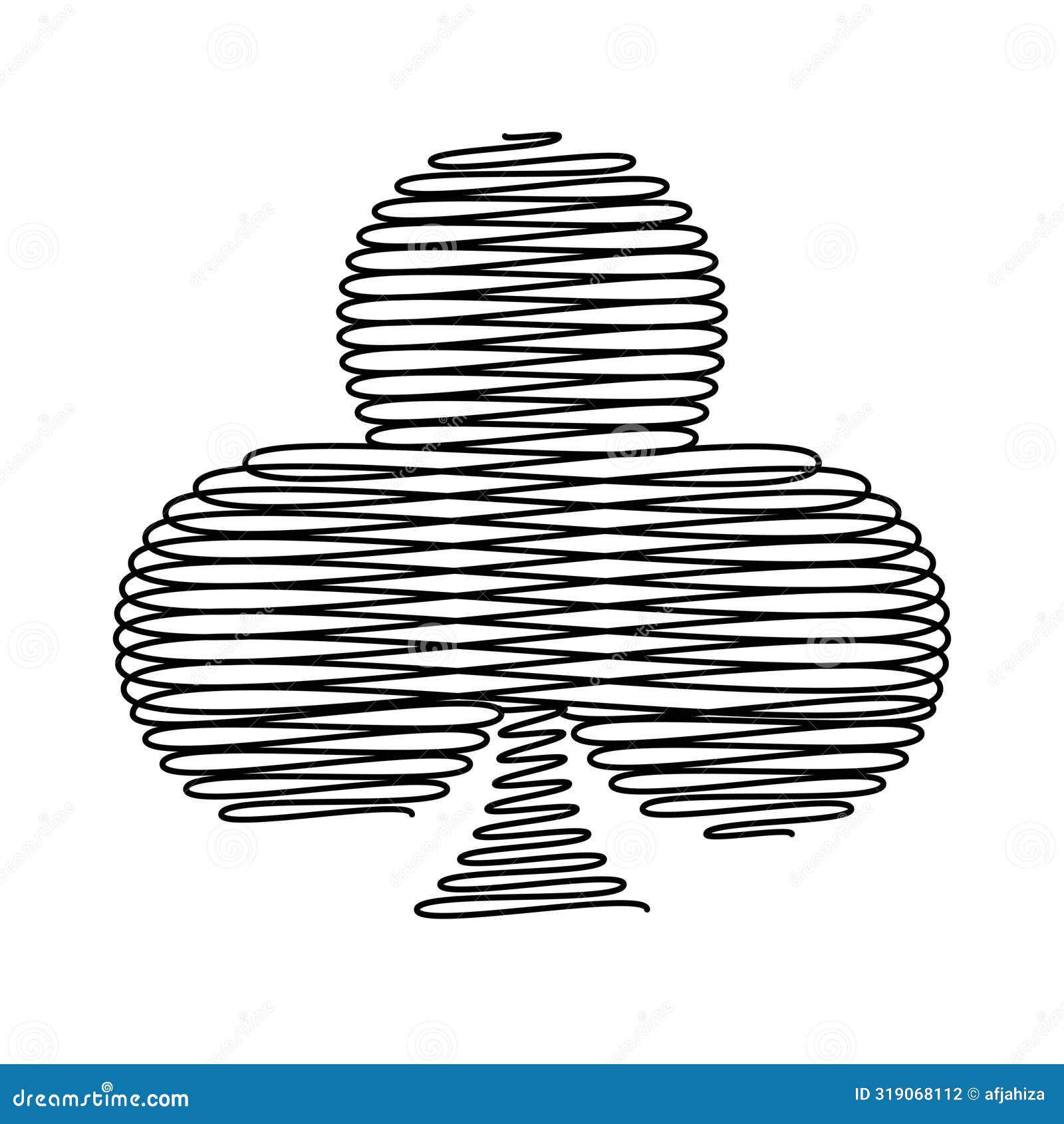 Clubs Clover Symbol Thread Line Vector Illustration 2 Stock Vector ...