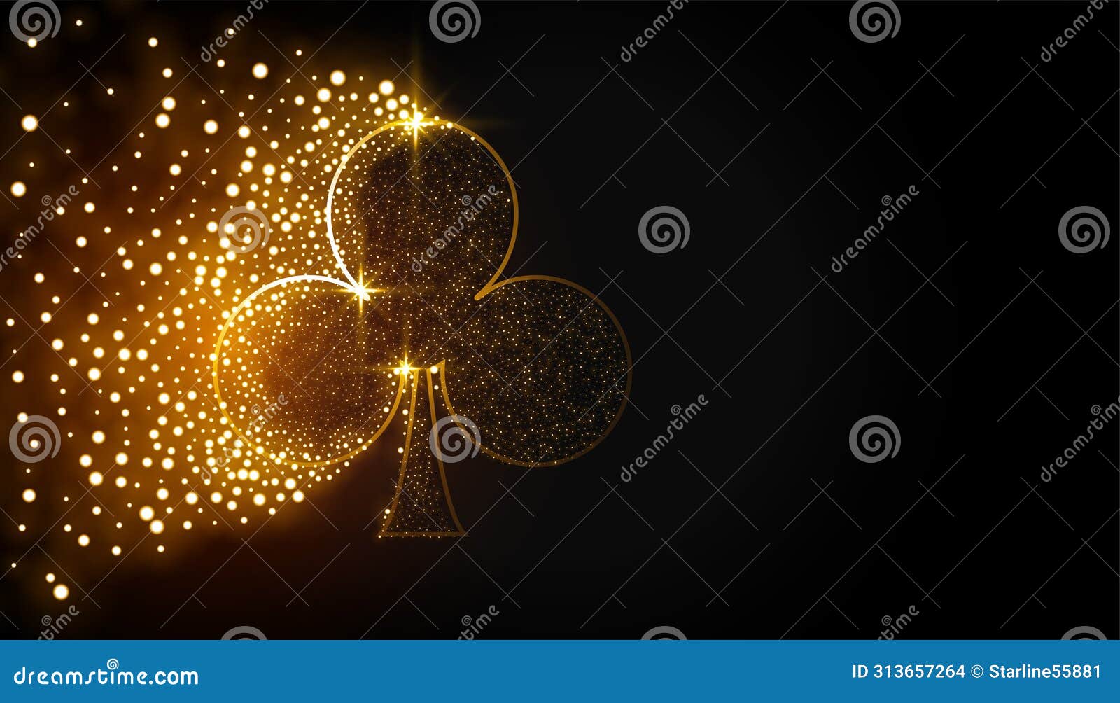 Clubs Symbol Made with Particles Background Stock Vector - Illustration ...