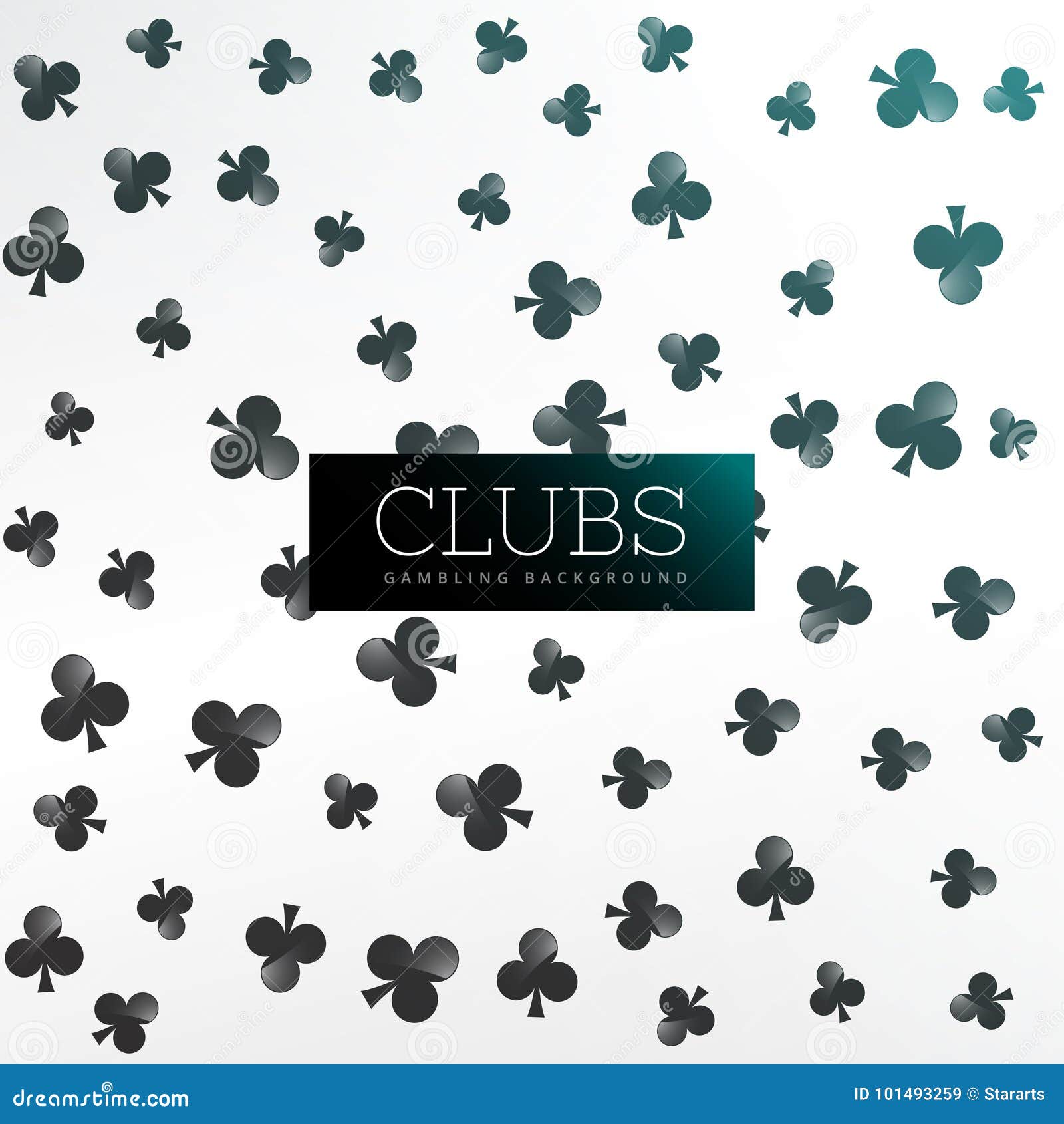 Clubs Symbol Pattern Background Stock Vector - Illustration of play ...