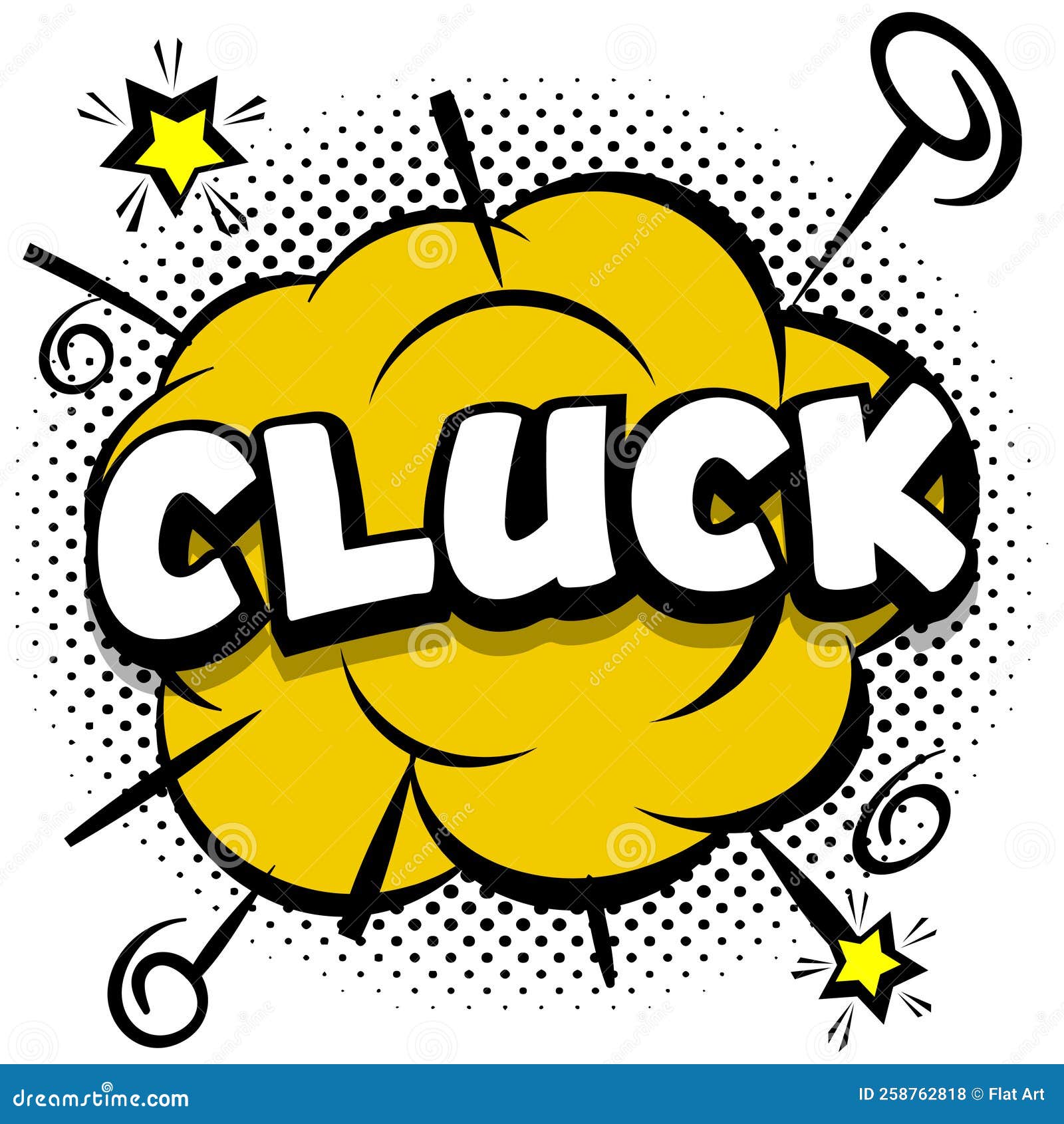 Cluck Comic Bright Template with Speech Bubbles on Colorful Frames ...