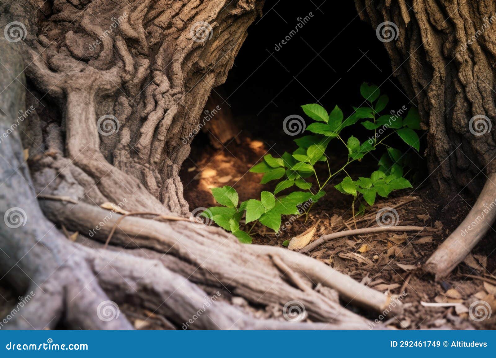 Clue Hidden Inside a Hollow Tree Stock Image - Image of adventure, hunt ...