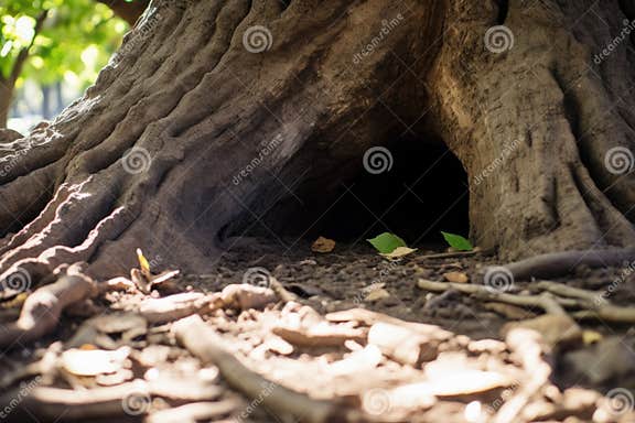 Clue Hidden Inside a Hollow Tree Stock Photo - Image of nature ...
