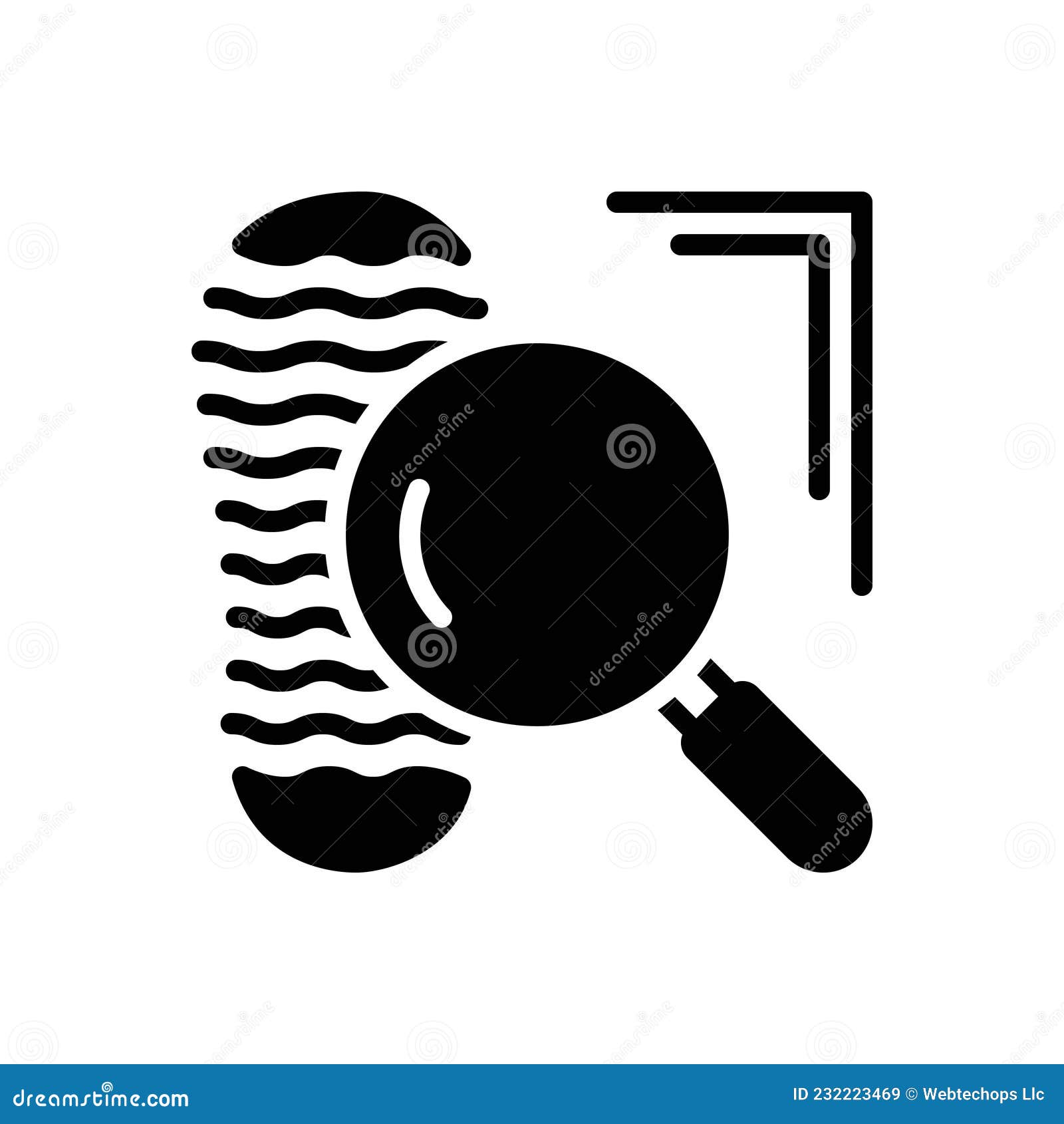 Black Solid Icon for Clue, Proof and Confirmation Stock Vector ...