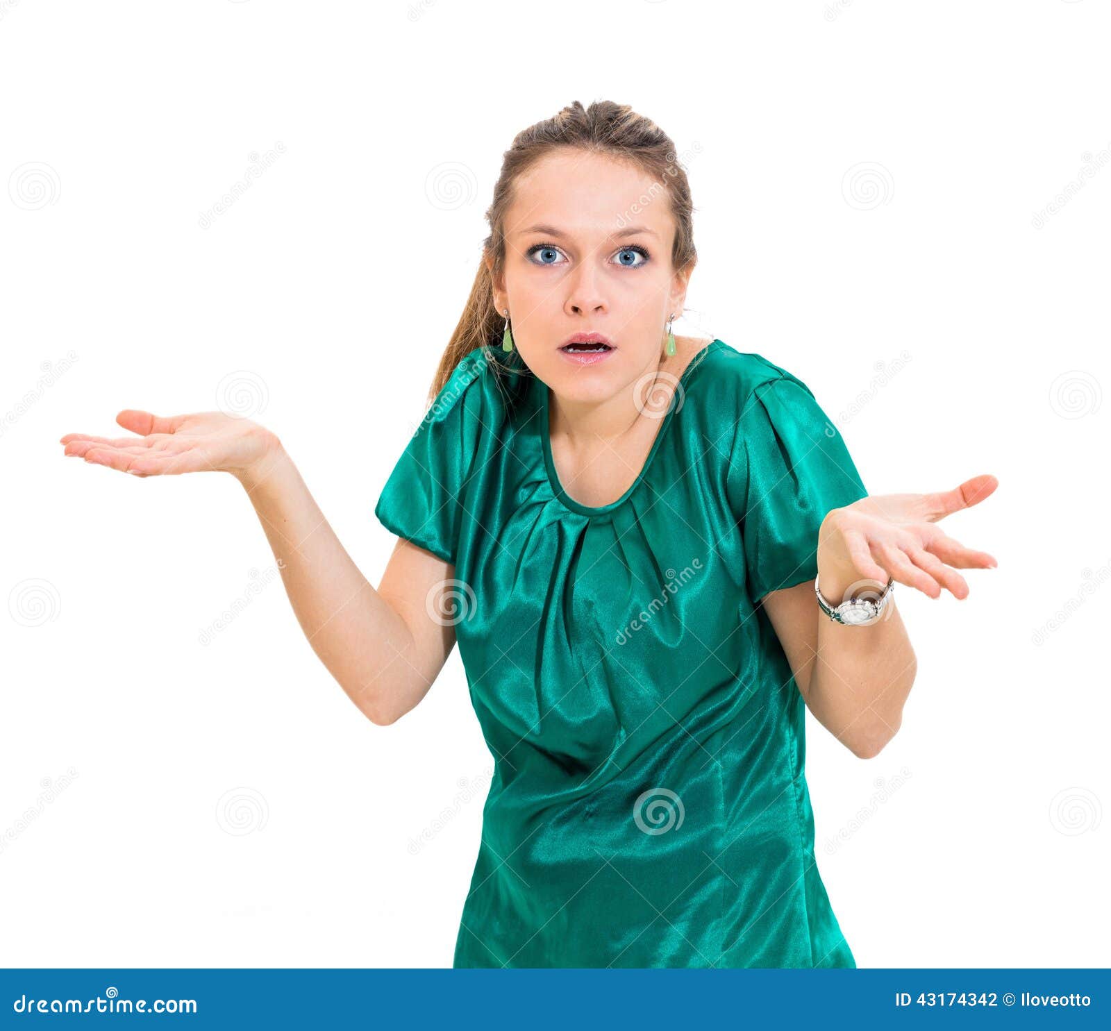 Clueless Young Woman Against Stock Photo - Image of uncertain, clueless ...
