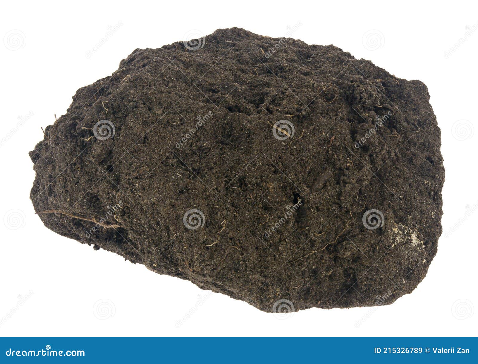 Clump of Soil Isolated on a White Background Close-up Stock Image ...