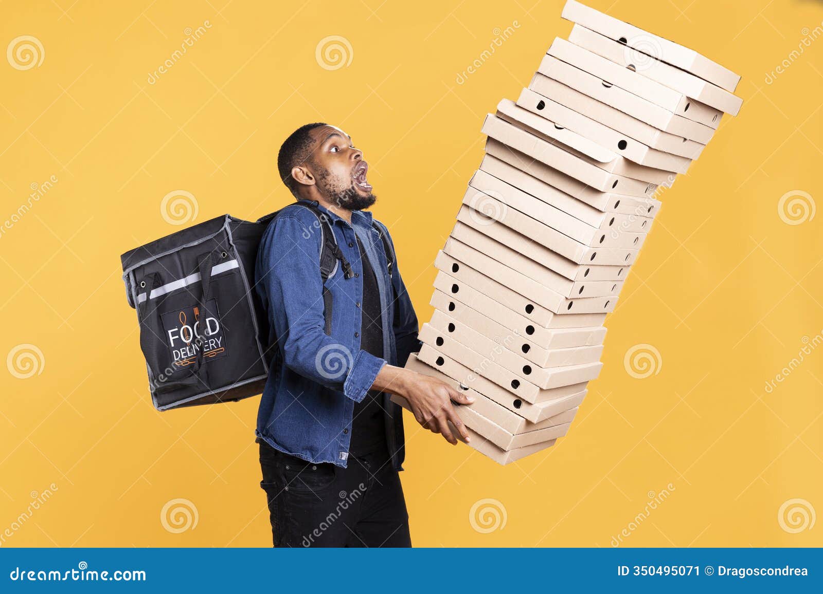 Man Dropping Stack Of Boxes Stock Photography | CartoonDealer.com #12658214