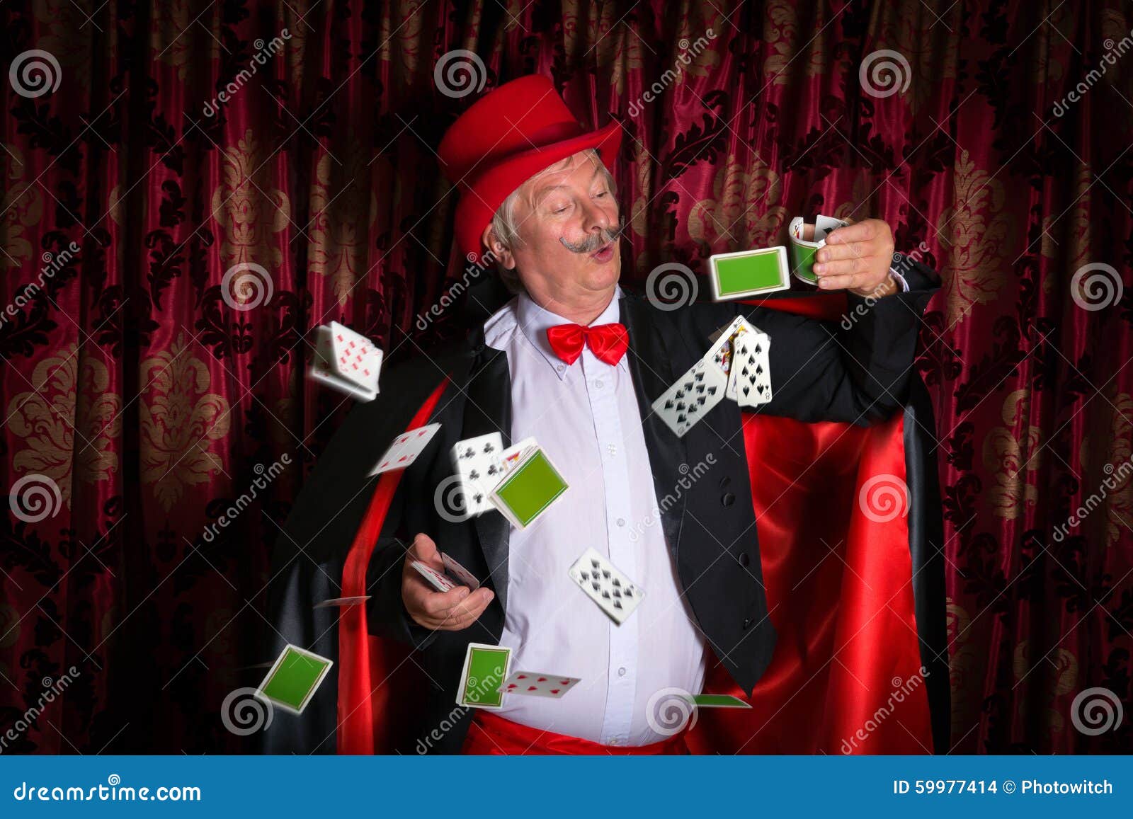 Clumsy magician stock photo. Image of illusion, actor - 59977414