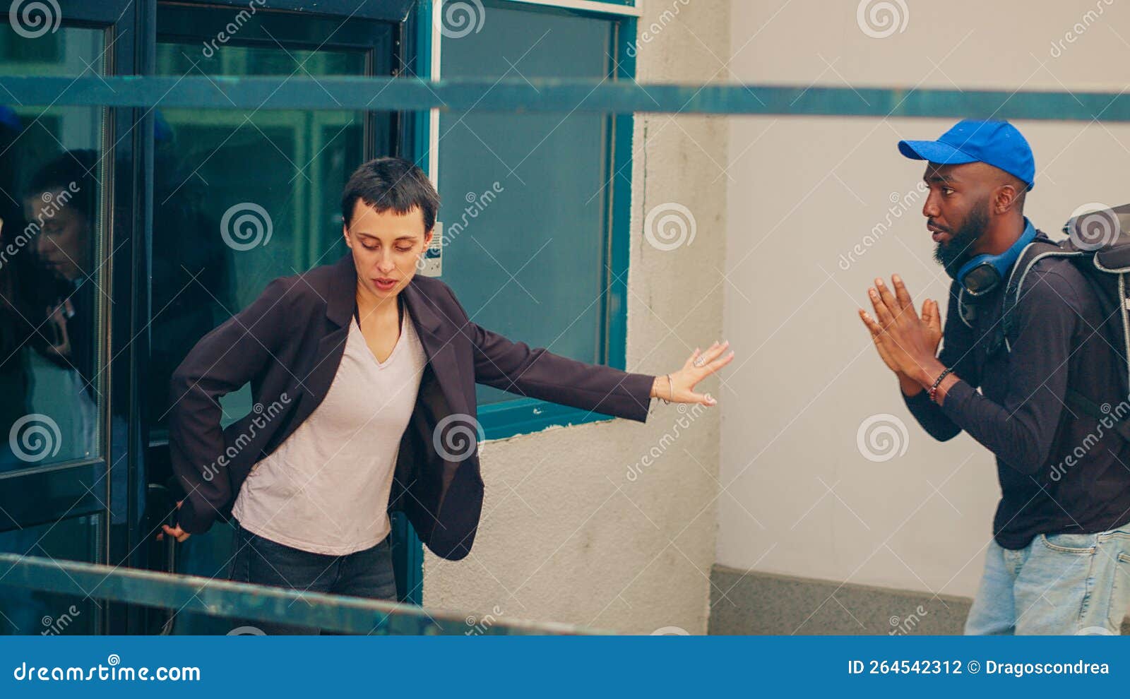 Clumsy Pizzeria Courier Dropping Pizza Boxes Stack Stock Photo - Image ...
