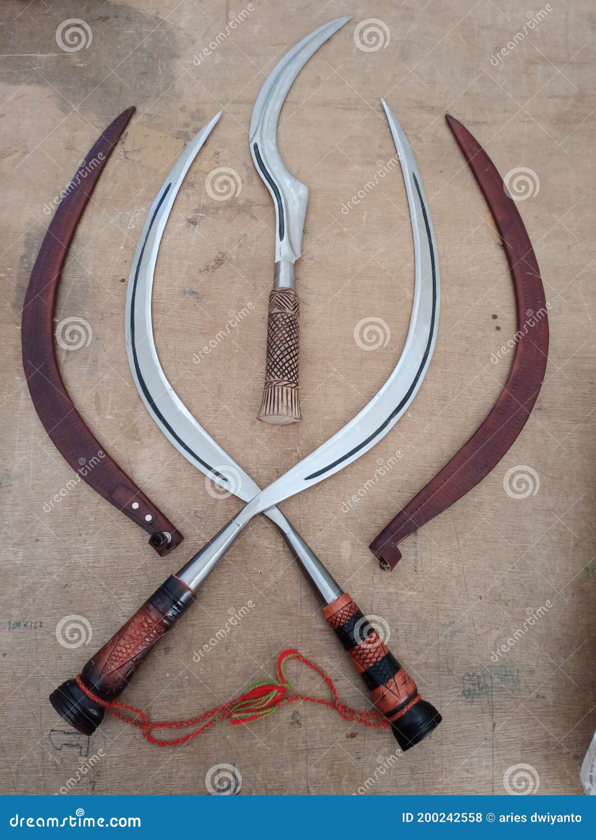 Clurit khas madura stock photo. Image of brown, weapon - 200242558