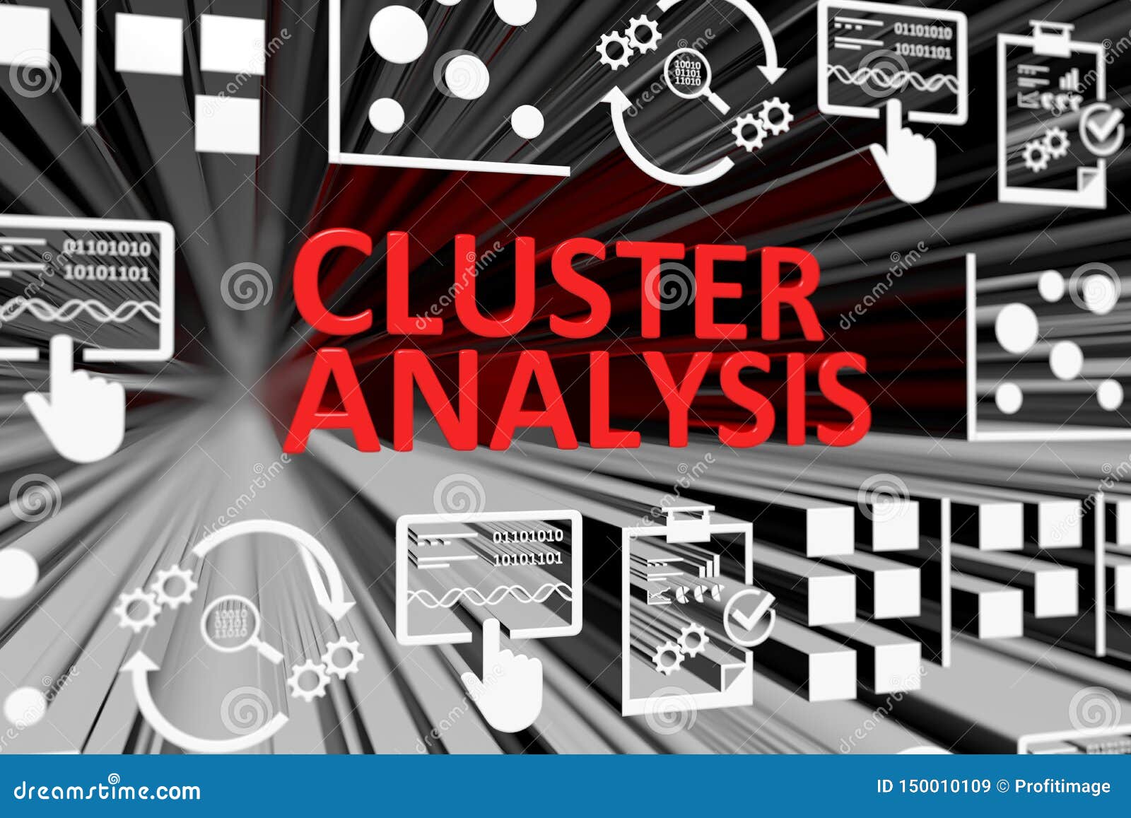 Cluster Analysis Concept Discussion Illustration With Paperworks, Money ...