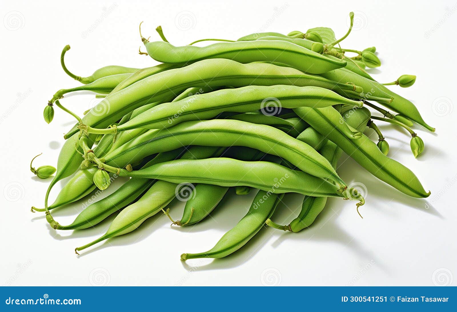 Cluster Beans Against White -Generative Ai Stock Image - Image of ...