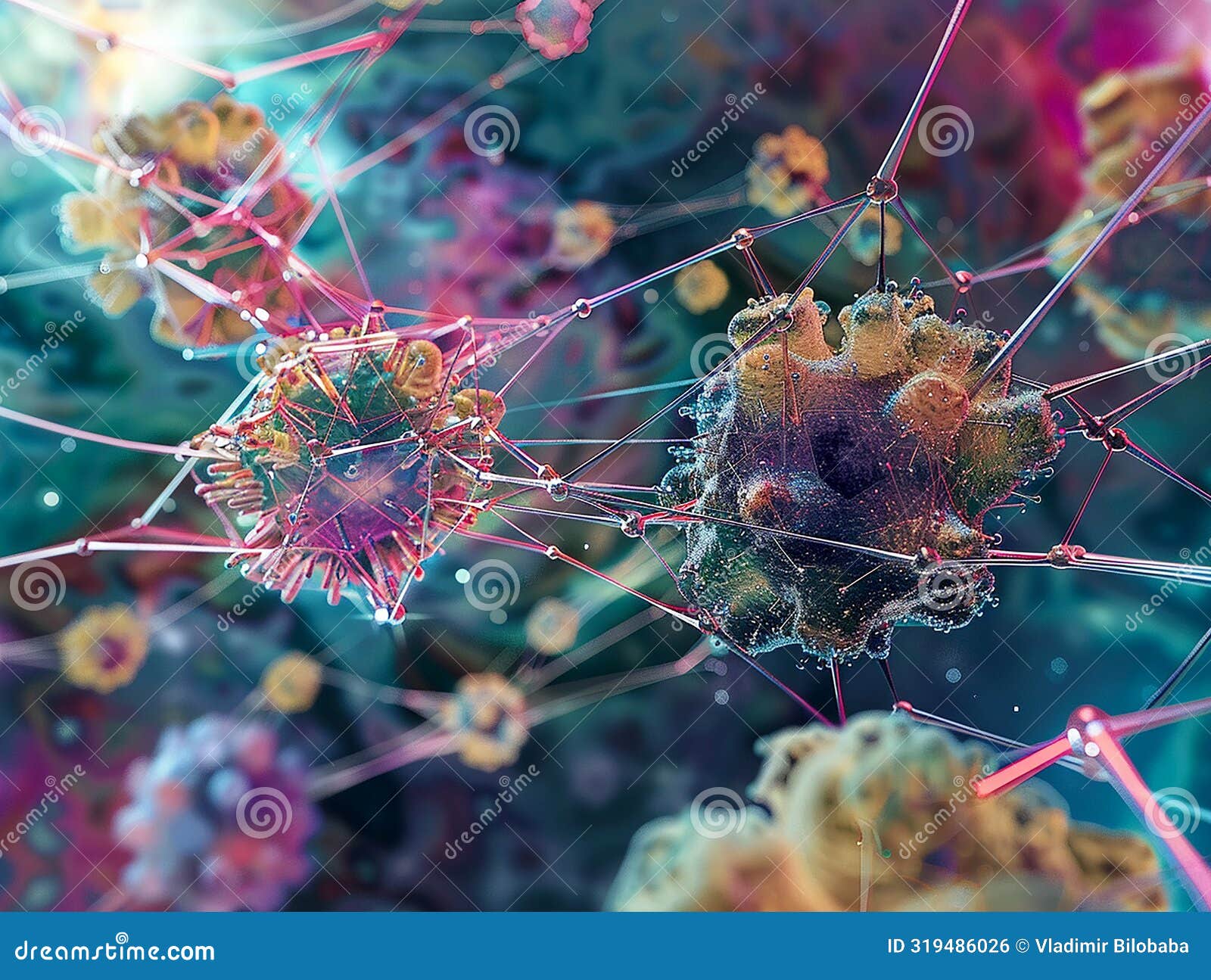 Cluster of Bubble Virus Spheres Stock Illustration - Illustration of ...