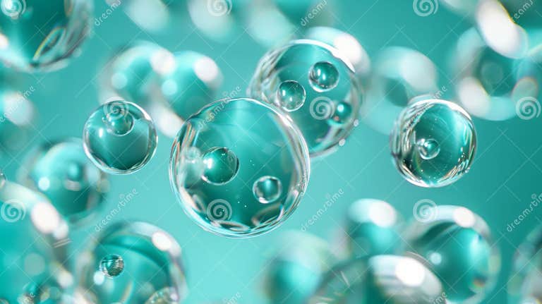 Cluster of Bubbles Floating in Water Stock Illustration - Illustration ...