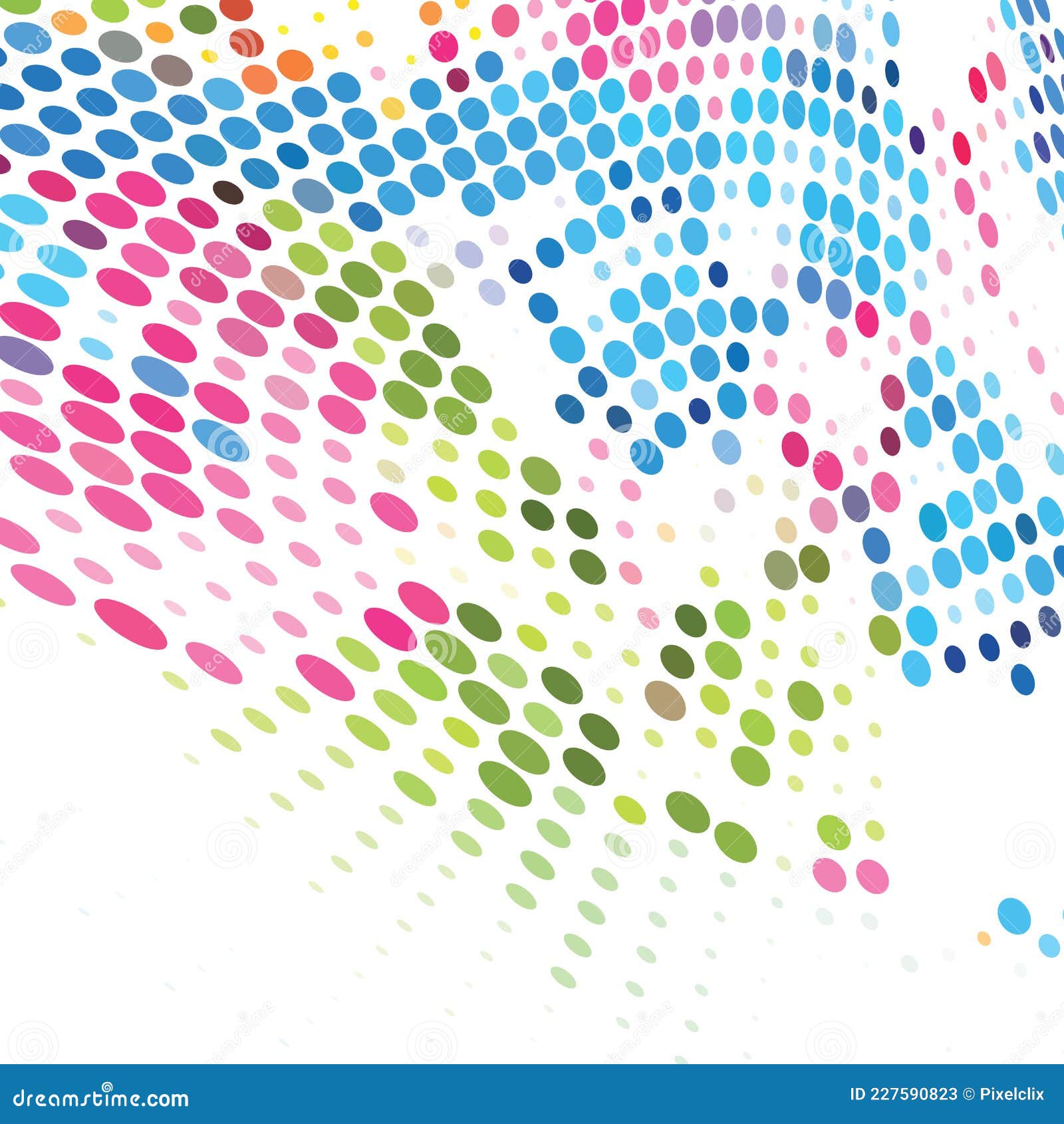 Cluster of Circular Dots in Perspective Formation. Stock Vector ...