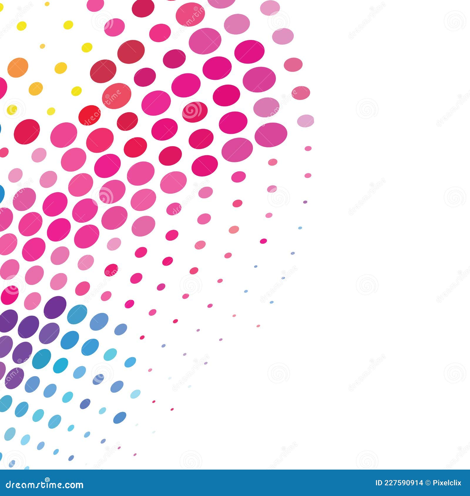 Cluster of Circular Dots in Perspective Formation. Stock Vector ...