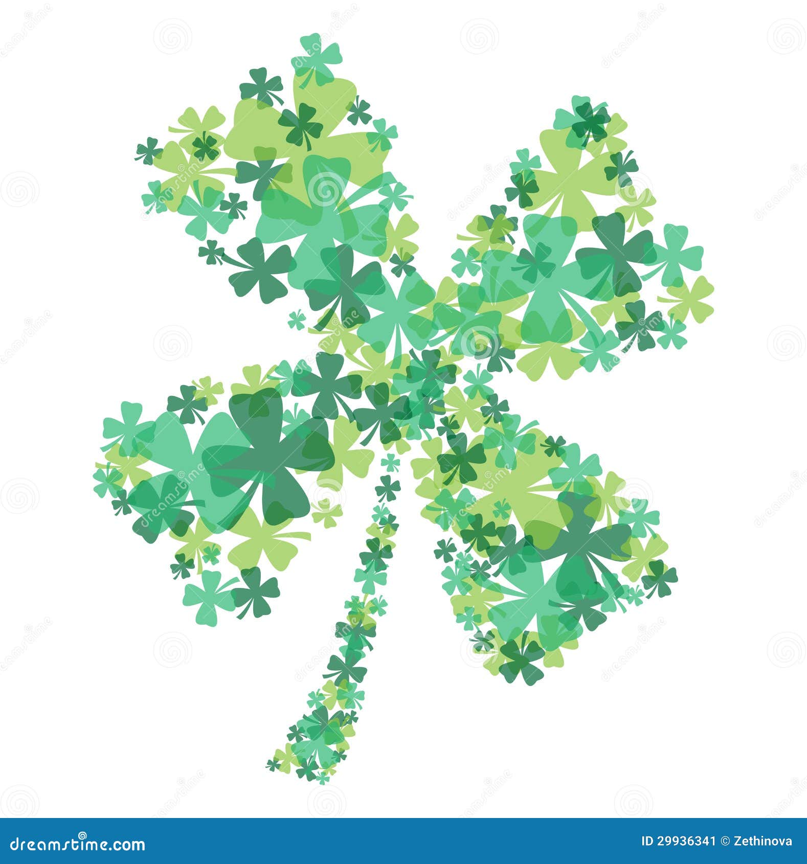 Clovers stock vector. Illustration of holiday, seasonal - 29936341