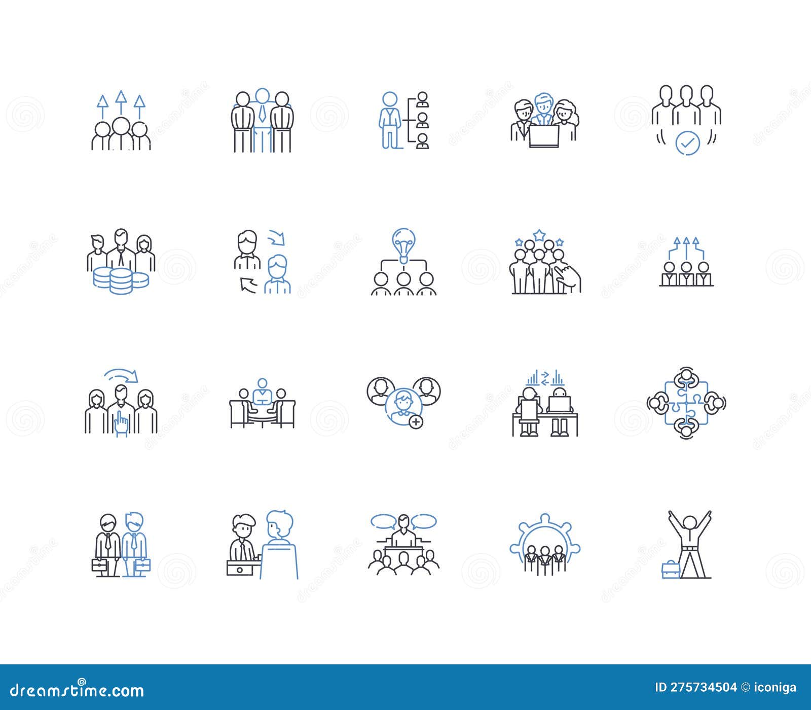 Cluster Clump Line Icons Collection Bunch Conglomeration Knot