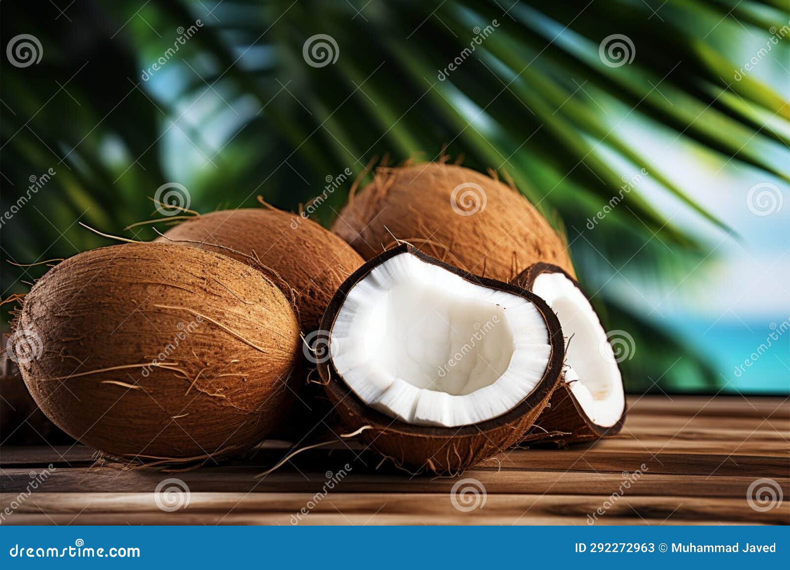 Cluster of Coconuts, Natures Bounty from the Tropical Palm Tree Stock ...