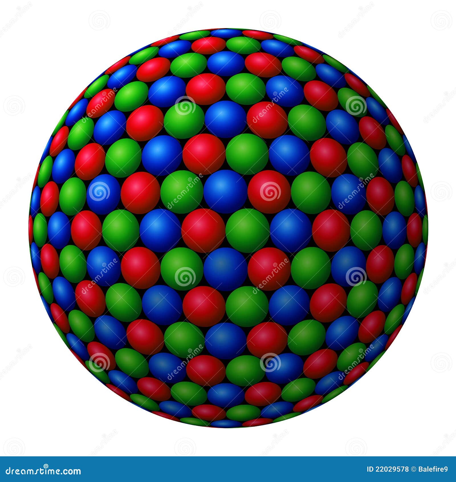 Cluster of Colored Spheres Forming a Larger One Stock Illustration ...