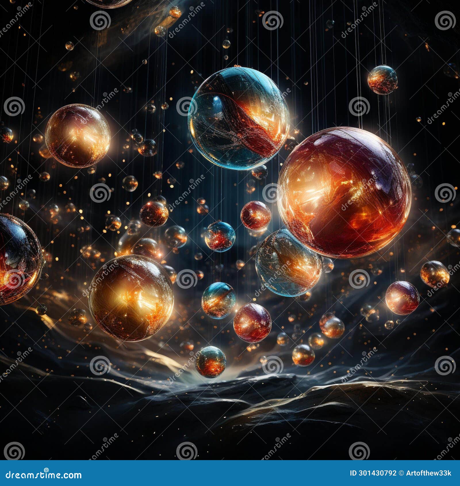 A Cluster of Colorful Orbs Floating in Space, Representing Creativity ...