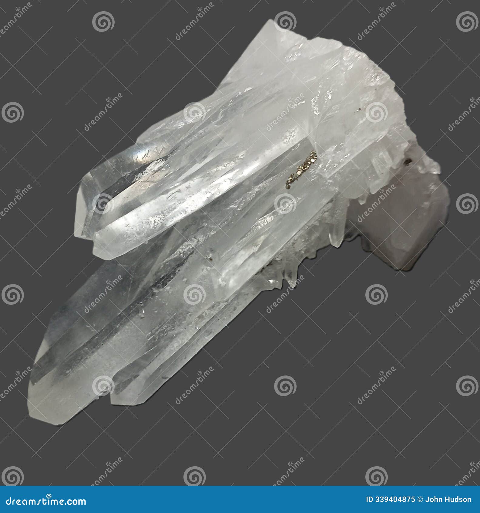 Quartz Crystal Cluster Showing the Hexagonal Crystal Structure Stock ...