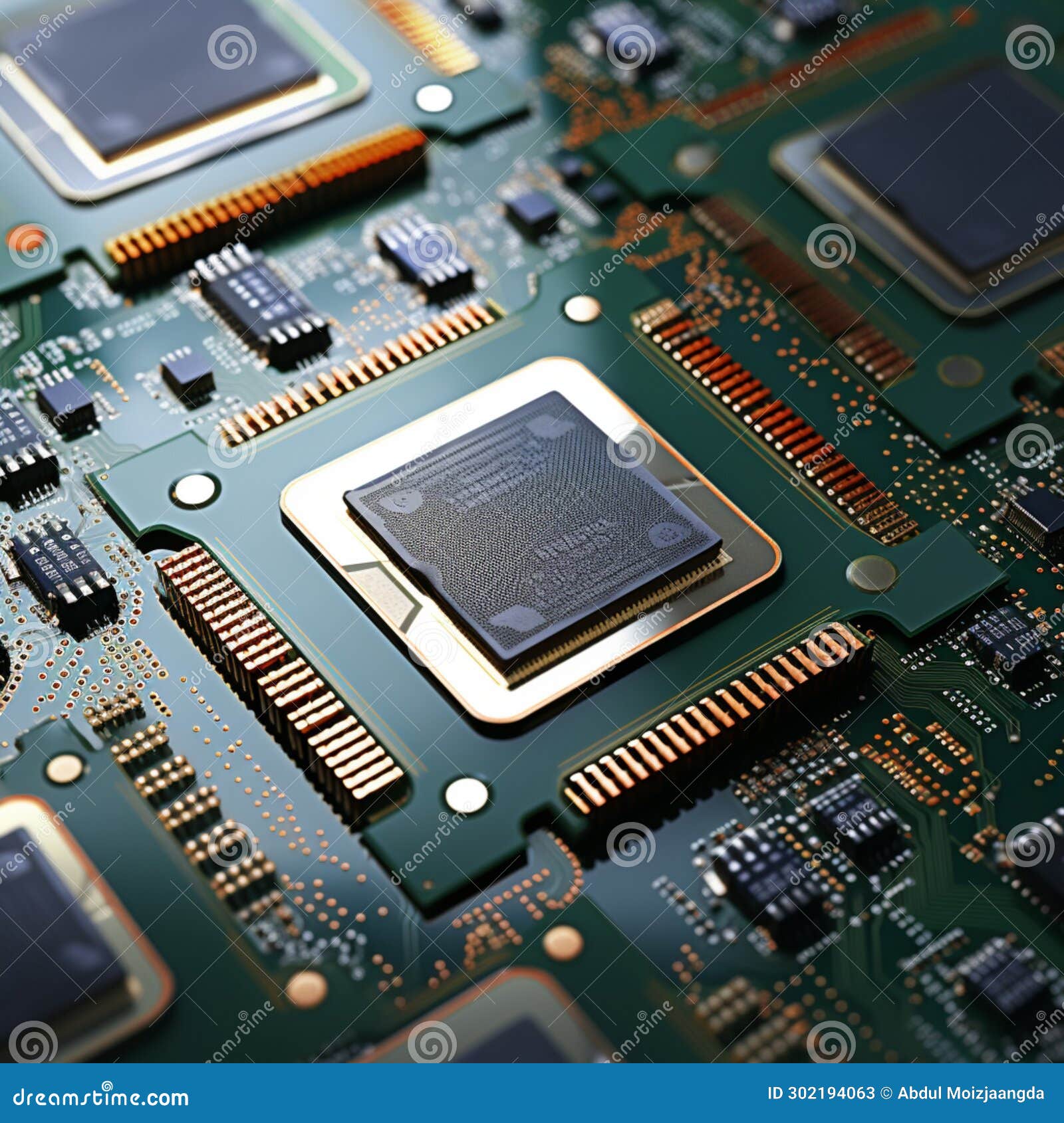 Cluster of CPUs, Central Processor Units, Isolated on Neutral ...