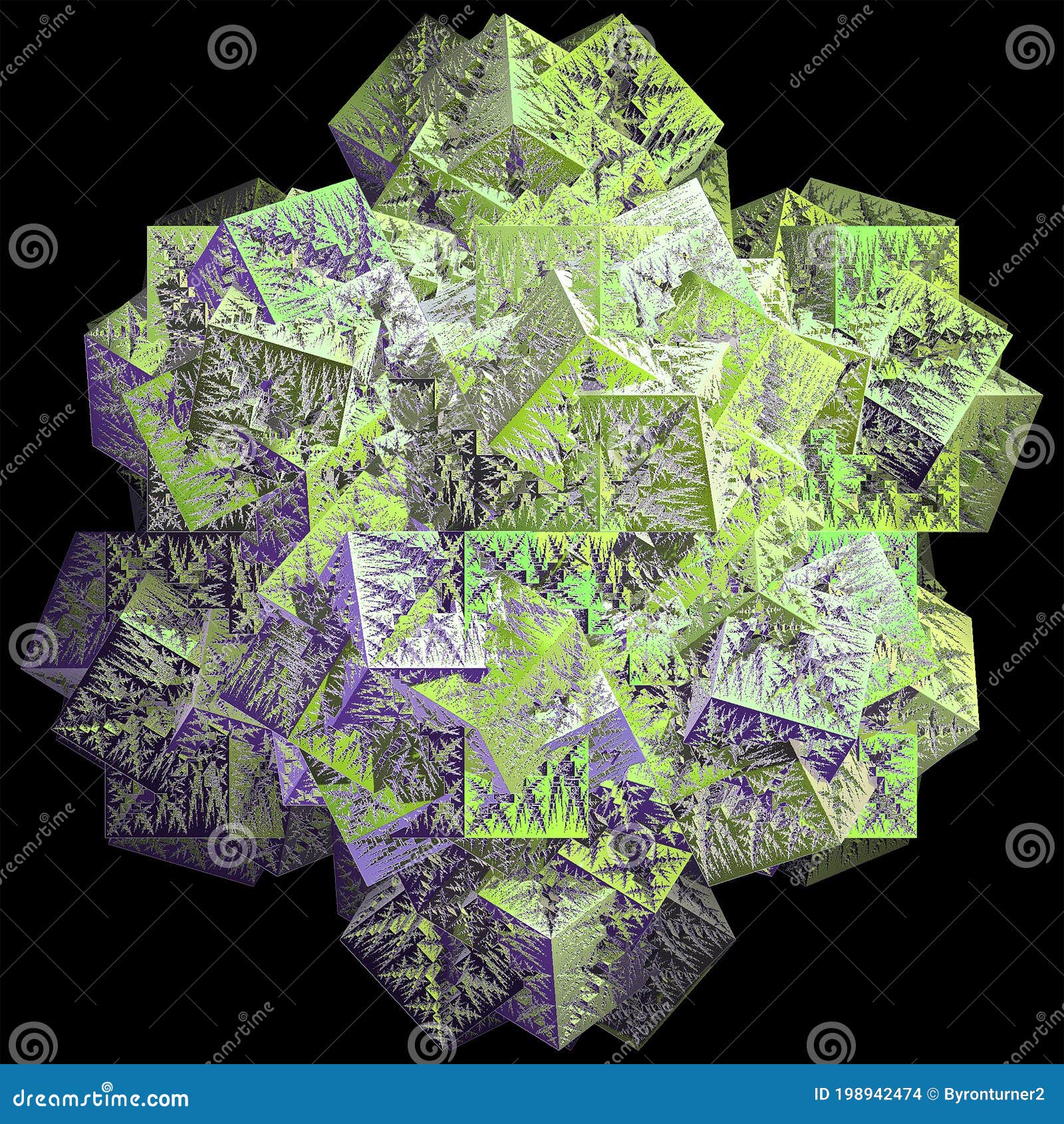 Cluster Cube stock illustration. Illustration of artform - 198942474