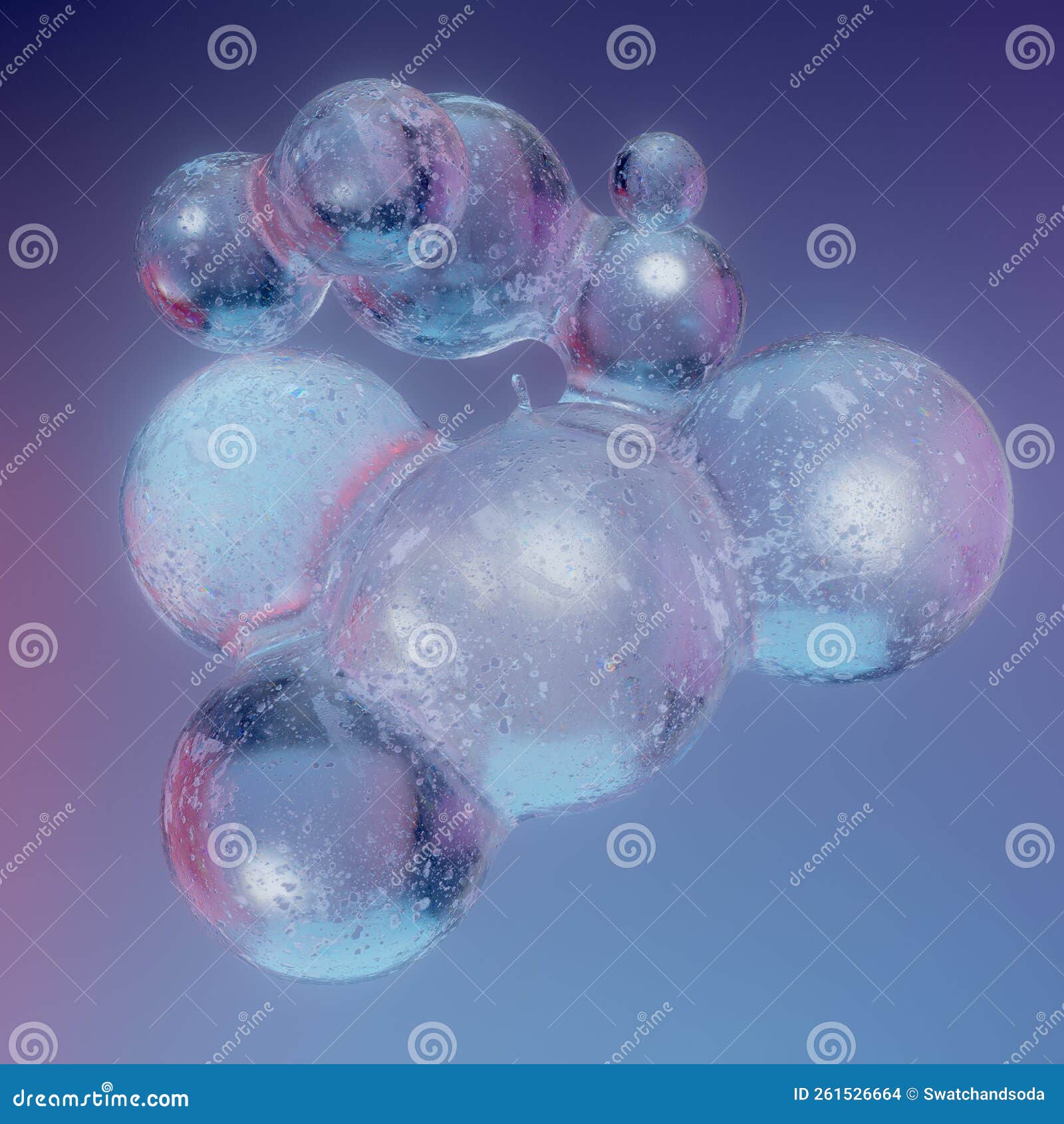 Cluster of 3D Rendered Ice Spheres Stock Illustration - Illustration of ...