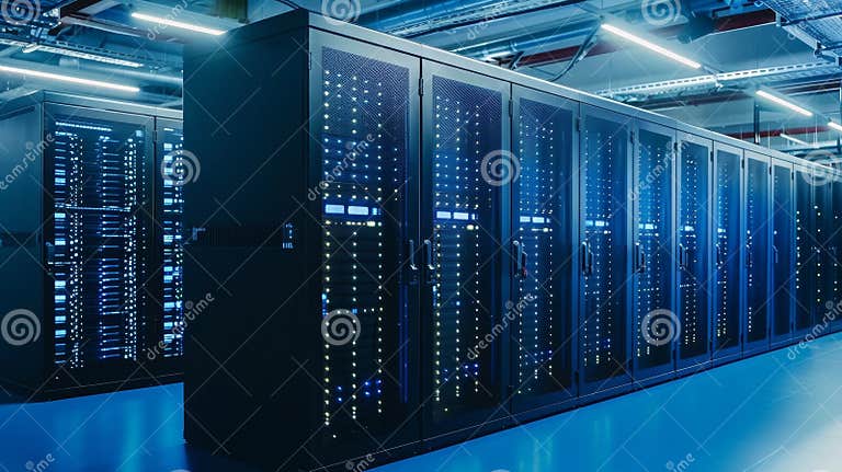 Cluster of Data Storage Hard Disk Drives in a Server Room for Efficient ...