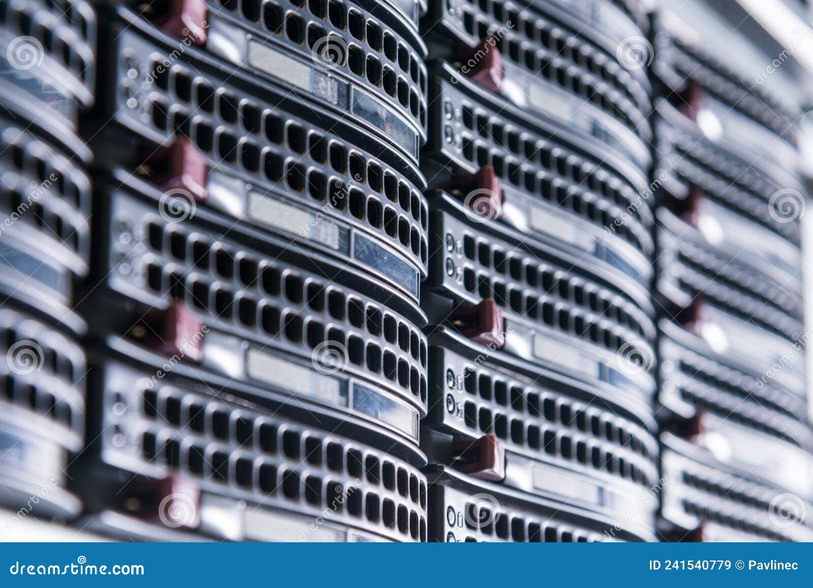 Cluster of Data Storage Hard Drives Inside Server Room Stock Image ...